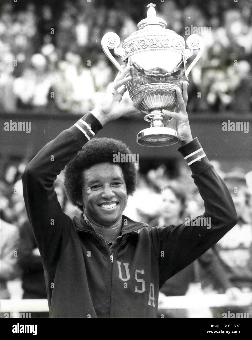 Jul. 07, 1975 - ARTHUR ASHE USA IS THE NEW WIMBLEDON CHAMPION AFTER ...