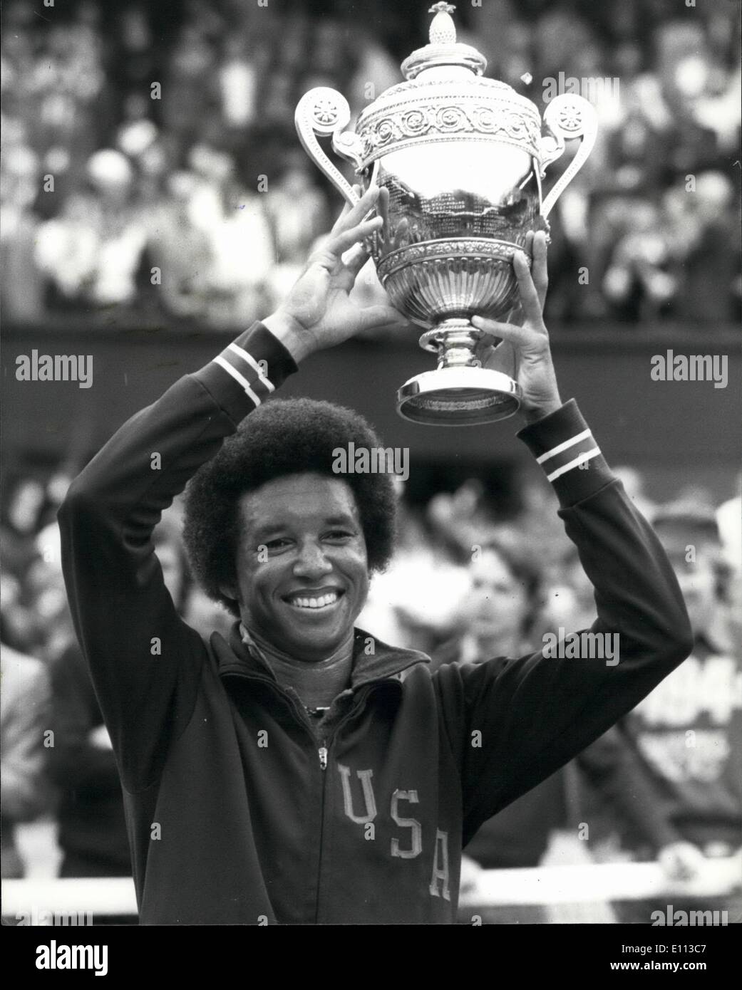Jul. 07, 1975 - ARTHUR ASHE USA IS THE NEW WIMBLEDON CHAMPION AFTER ...
