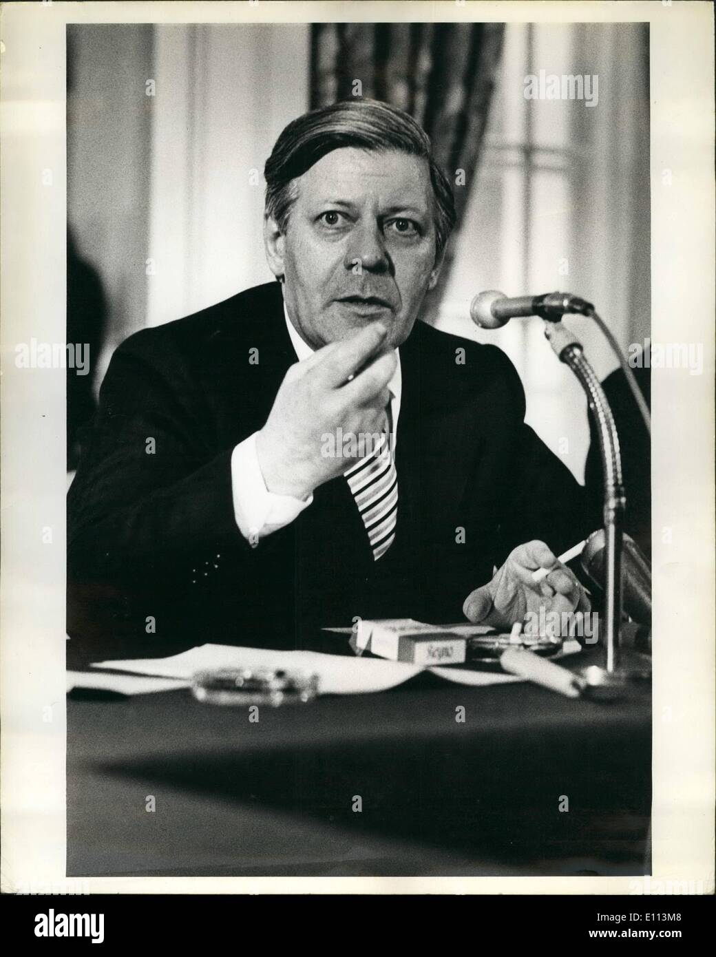 Oct. 10, 1975 - Helmut Schmidt, Chancellor of the Federal Republic of ...