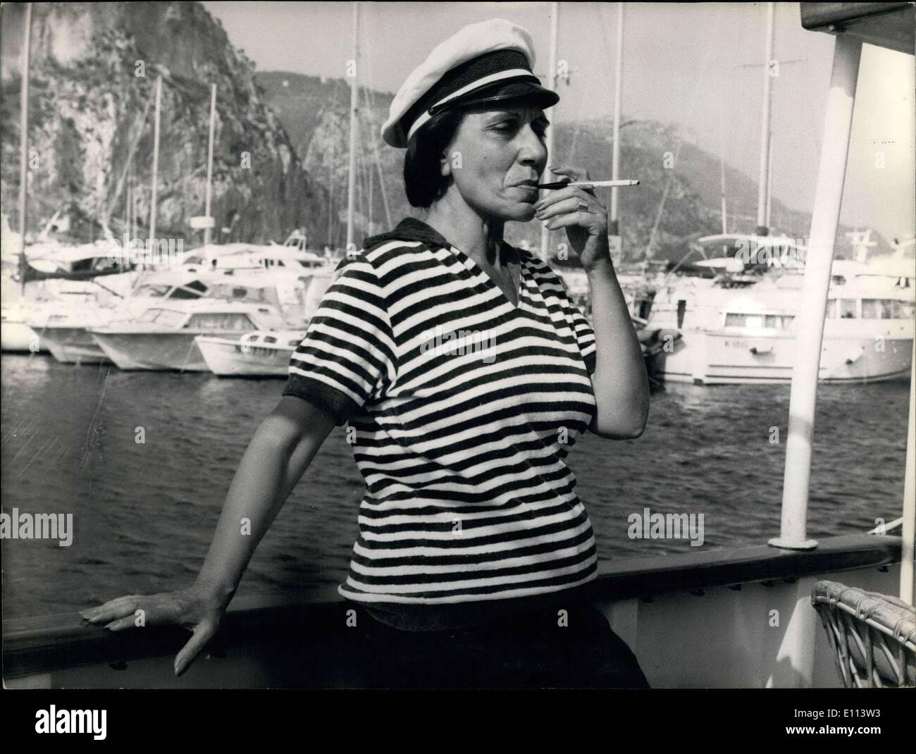 Jul. 10, 1975 - Alice Sapritch Shooting a Film on the Azure Coast Stock ...