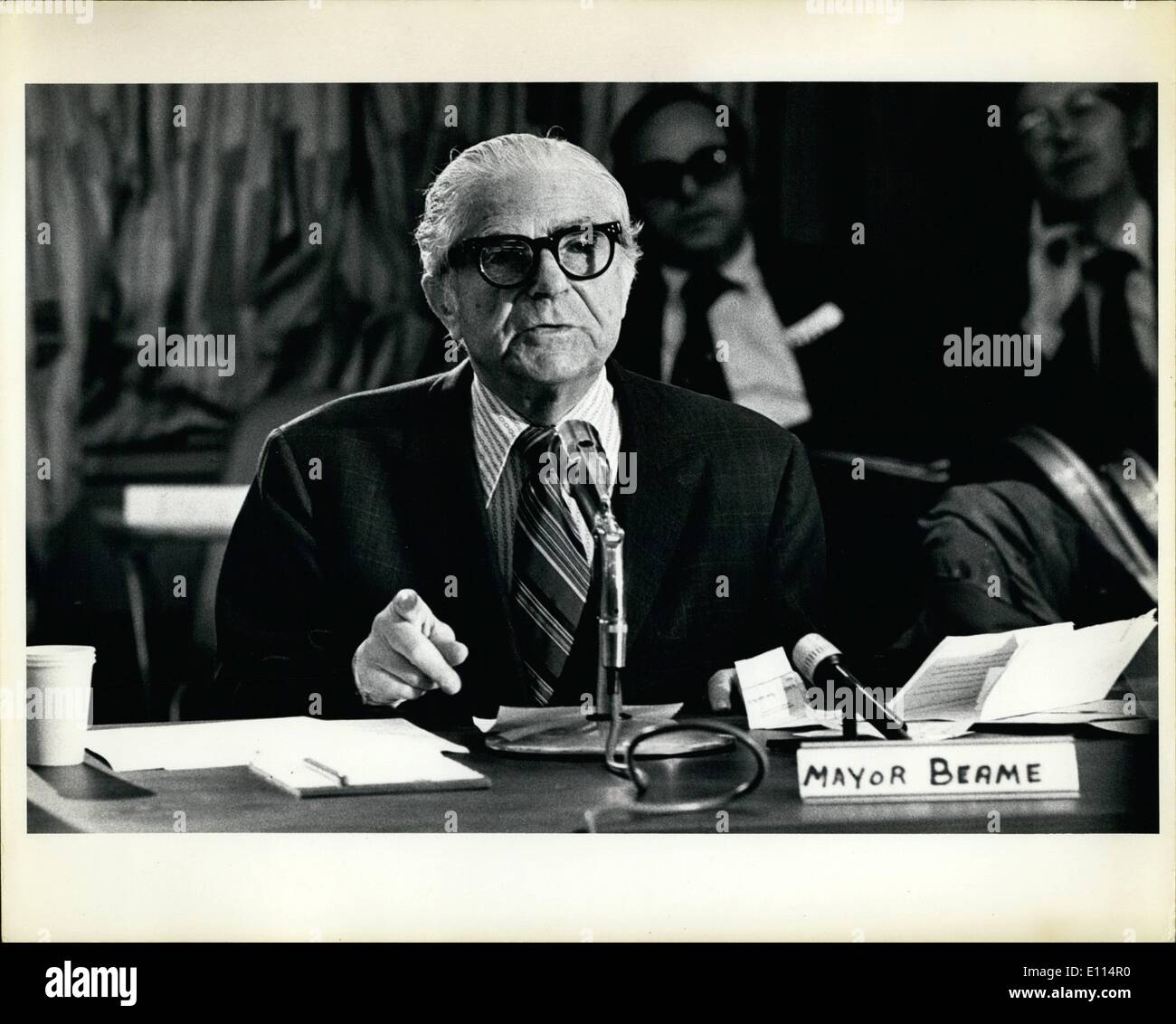 Nov. 11, 1975 - Mayor of the City of New York. Abraham D. Beame ...