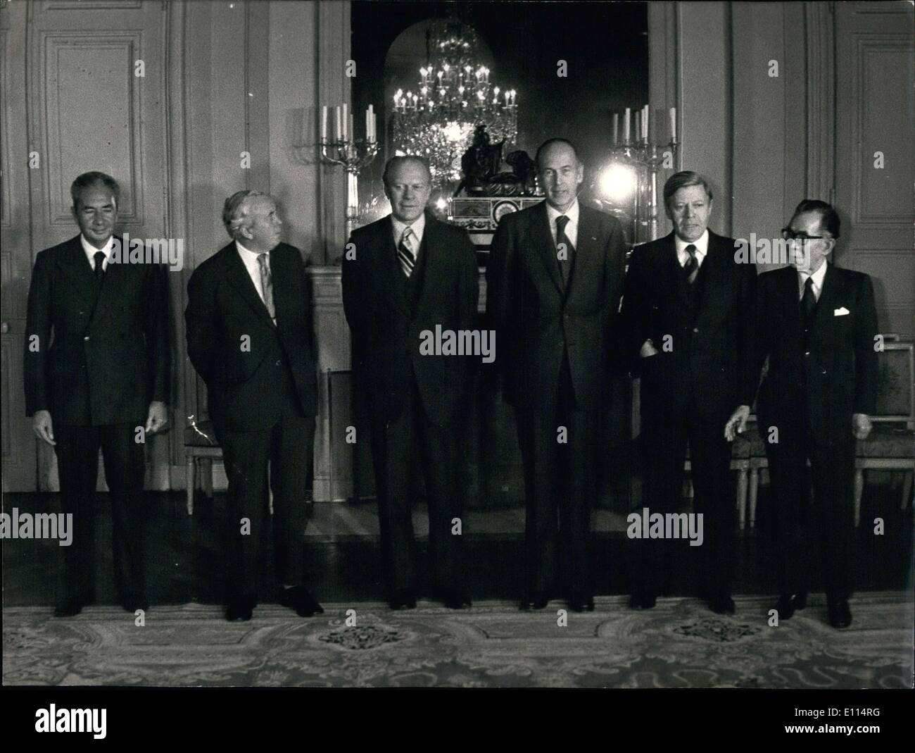 Nov. 17, 1975 - Left to right: Italy's Council President Aldo Moro ...