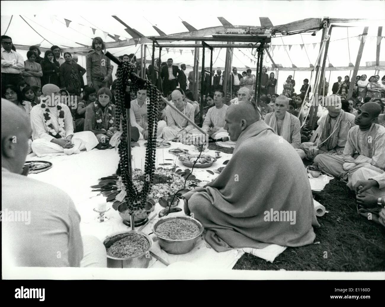 Sep. 09, 1975 - A Vedic marriage ceremony in an english village: This ...