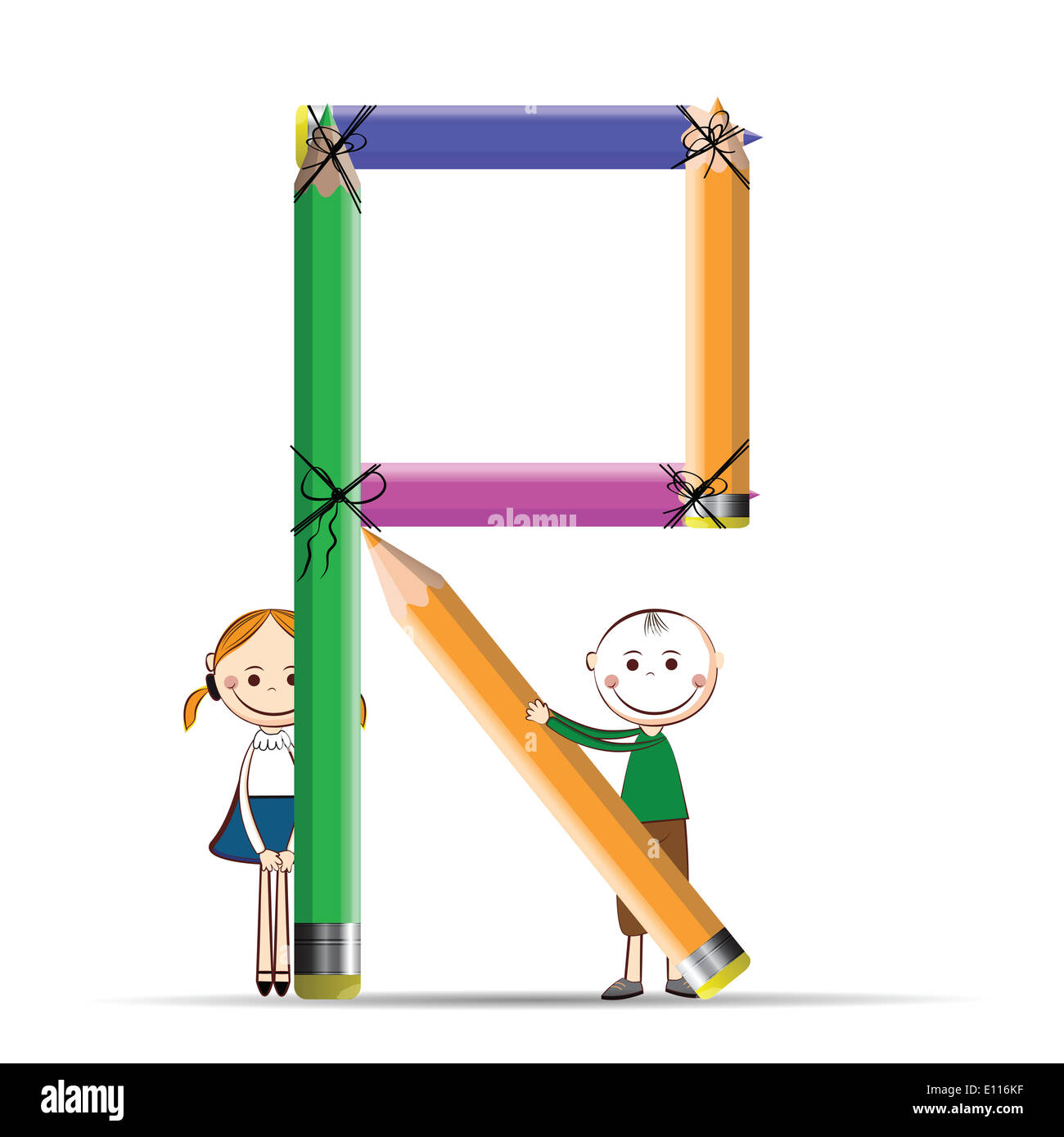 Letter r alphabet people Cut Out Stock Images & Pictures - Alamy