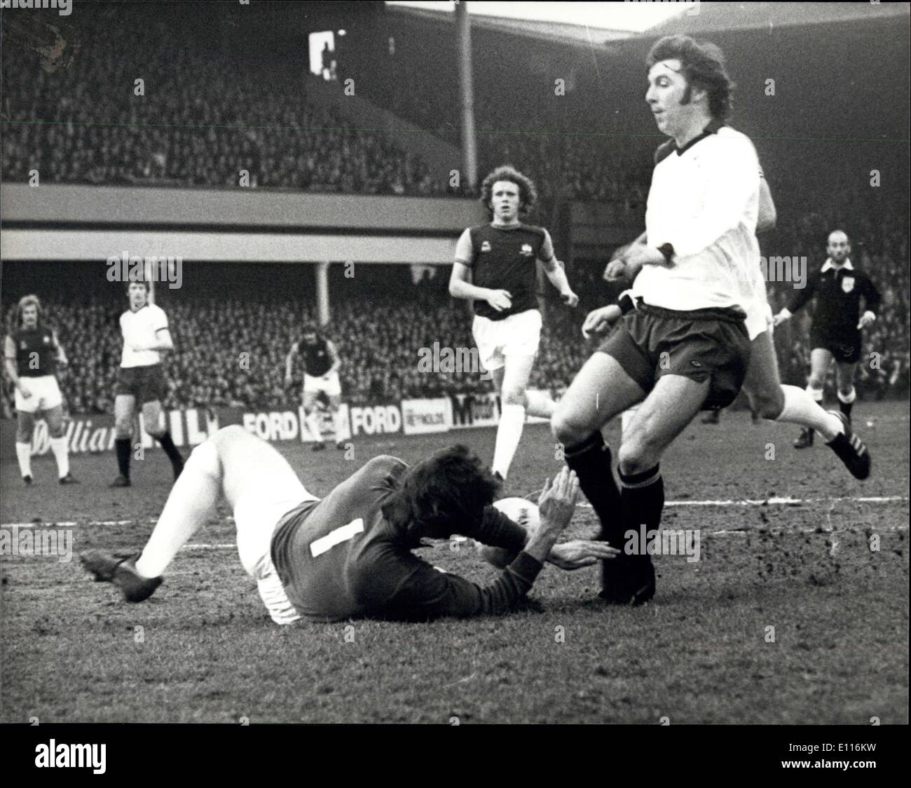 Feb. 21, 1976 - West Ham Versus Derby County at Upton Park: Photo shows ...