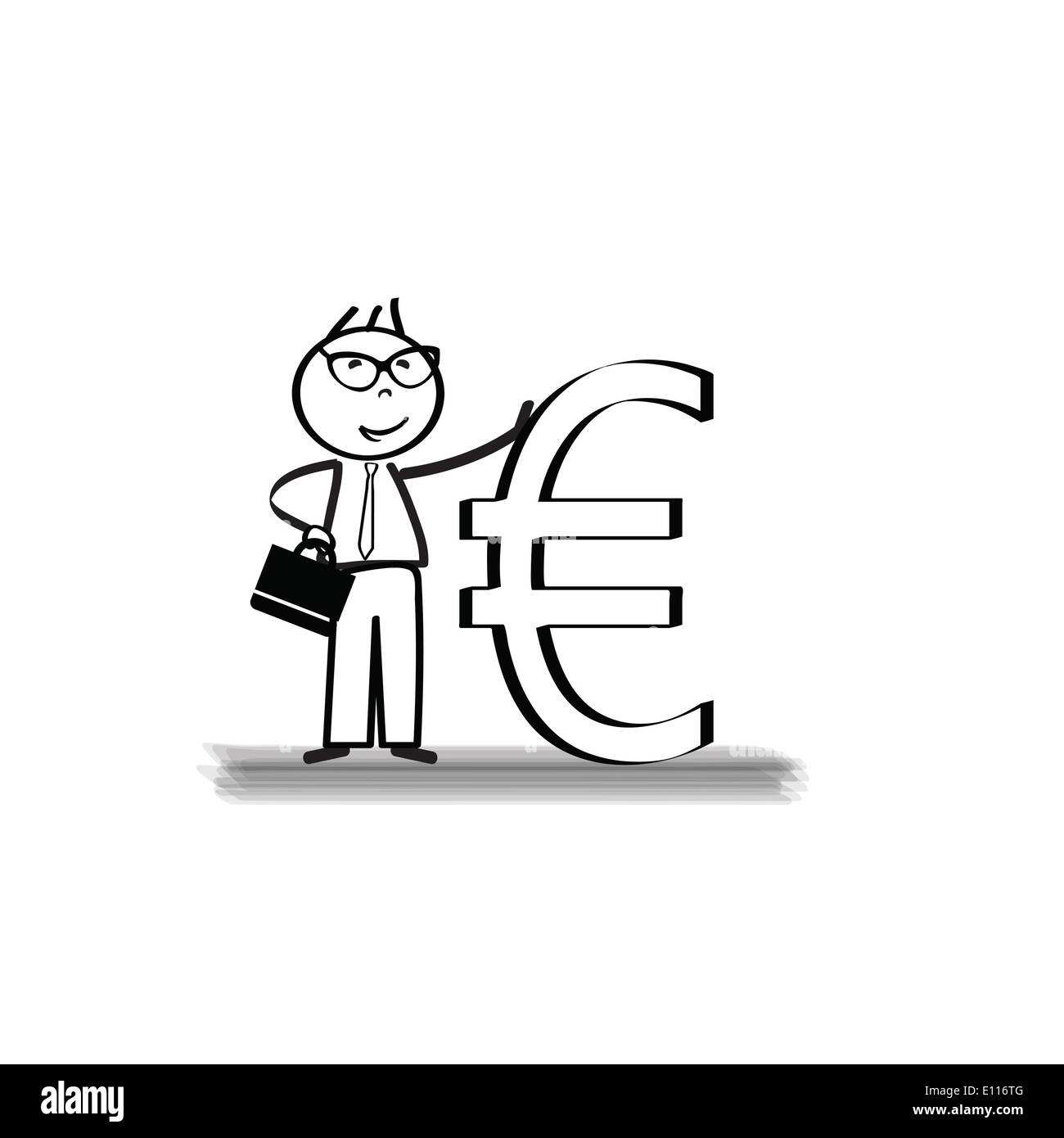 Cartoon rich man Black and White Stock Photos & Images - Alamy