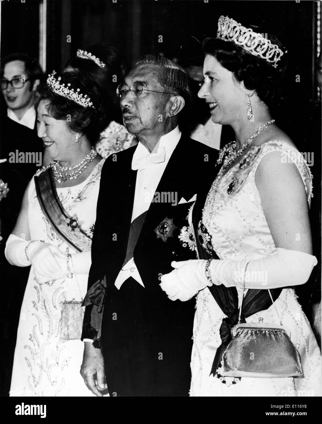 Queen Elizabeth II with Japanese Royalty Stock Photo - Alamy