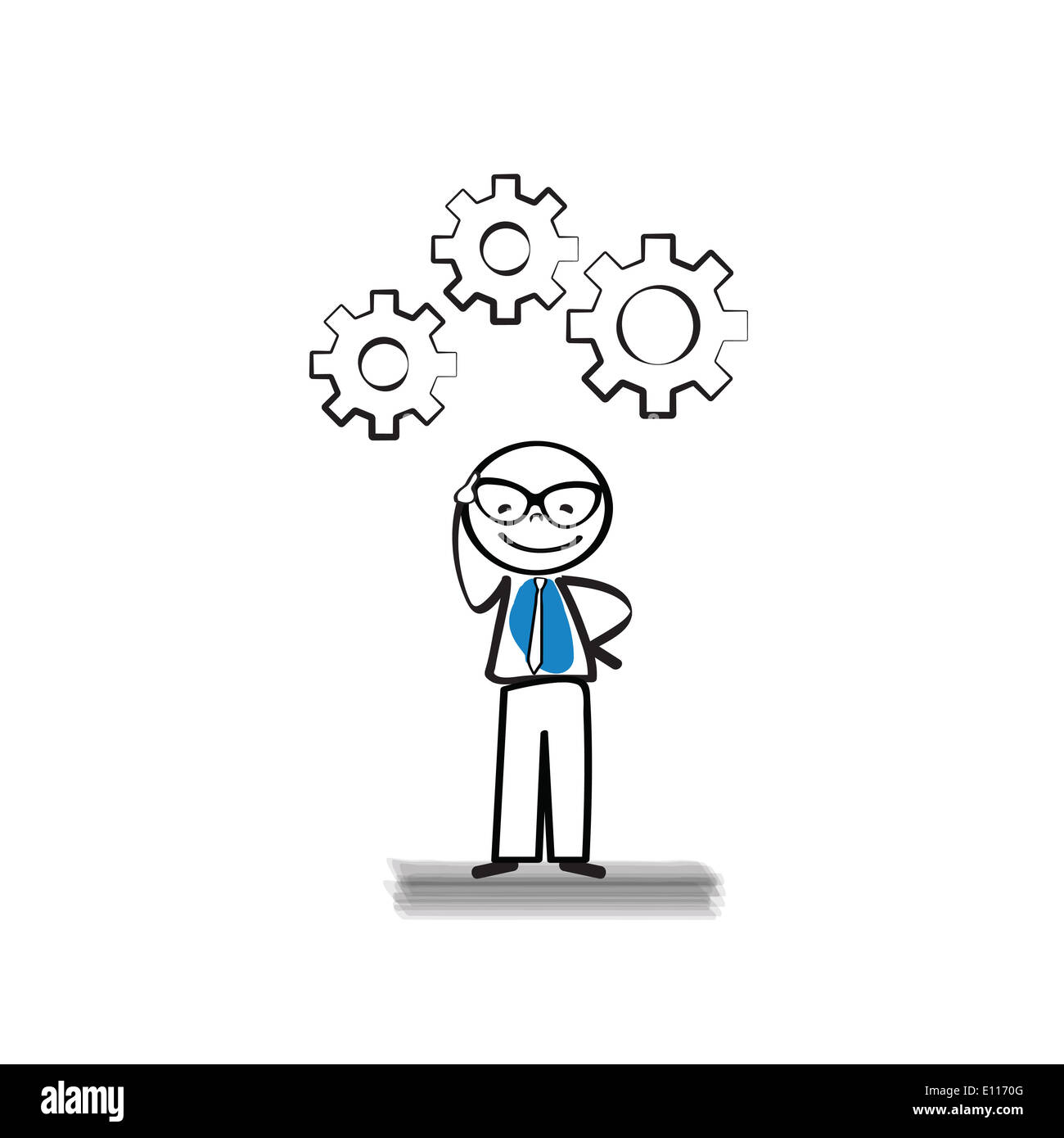 Man thinking money cartoon Cut Out Stock Images & Pictures - Alamy