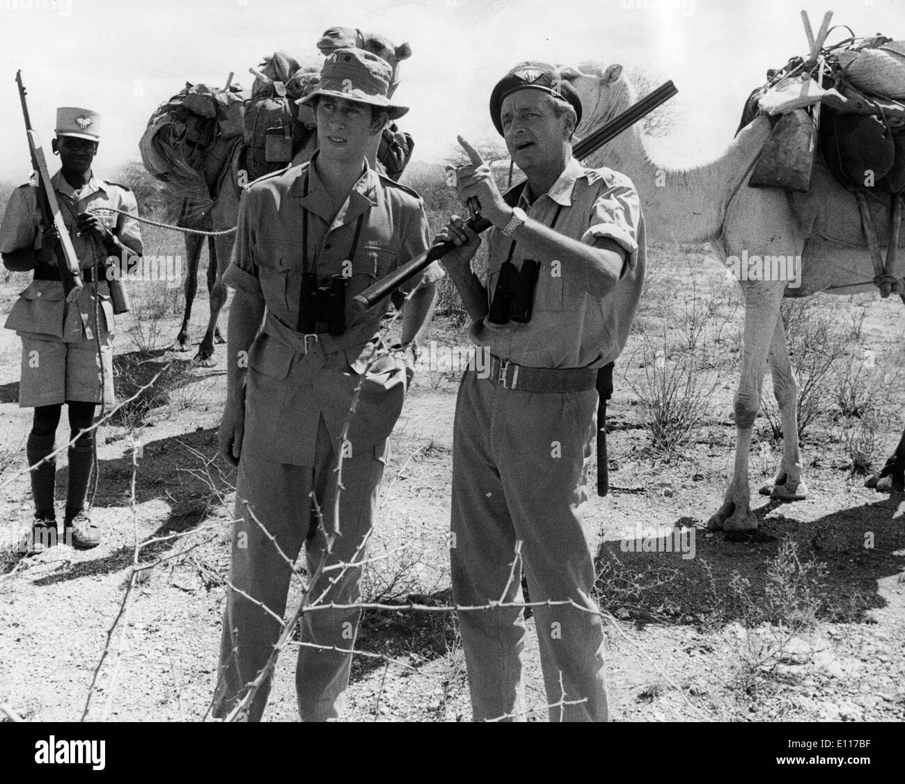 Prince Charles before setting out on safari Stock Photo - Alamy