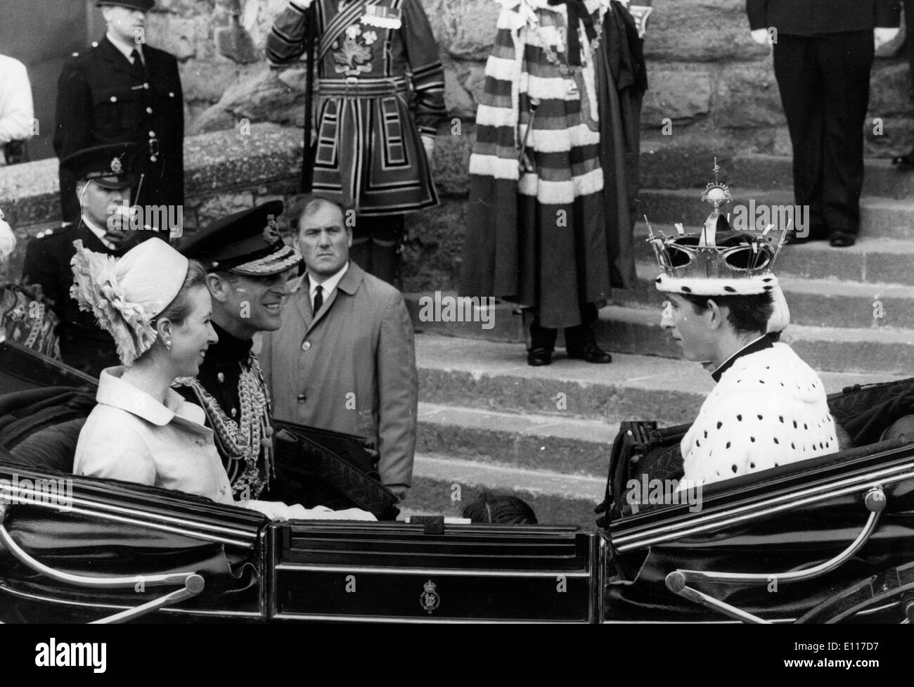 Princess anne mountbatten windsor Black and White Stock Photos & Images ...