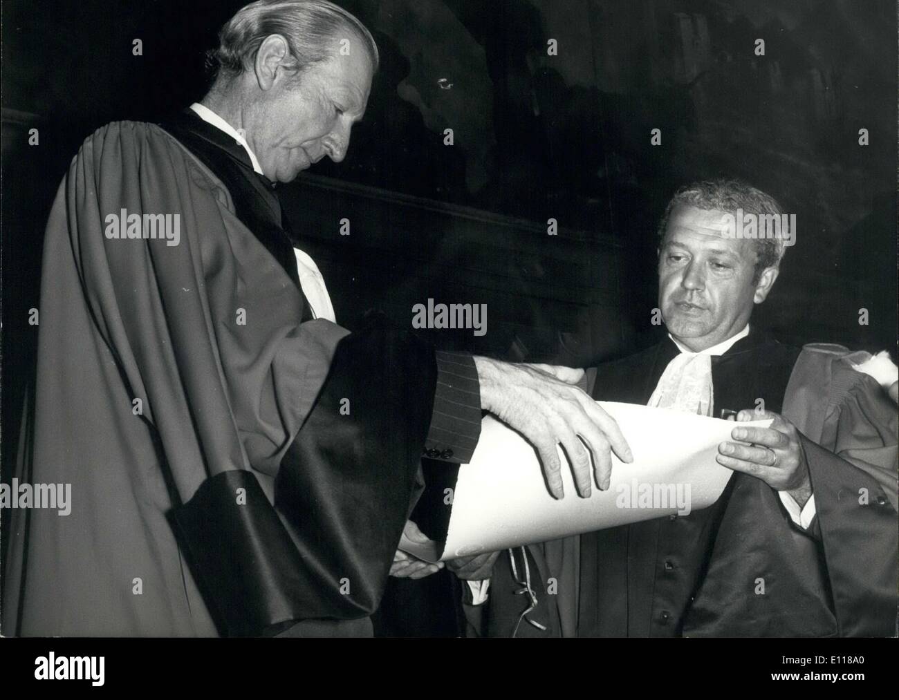Apr. 06, 1976 - The President of the University of Nice is giving ...