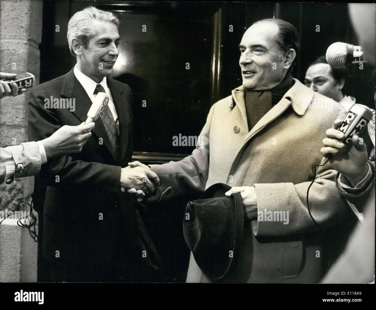 Apr. 08, 1976 - They are friendly towards one another at the Elysee ...