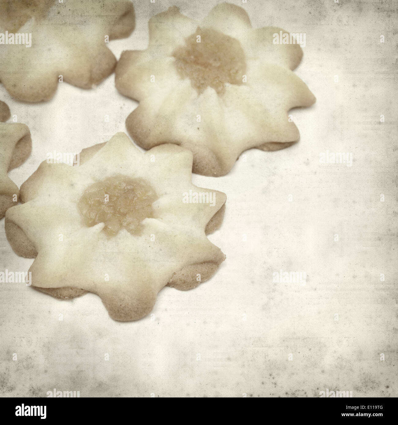 textured old paper background with shortbread biscuits Stock Photo - Alamy