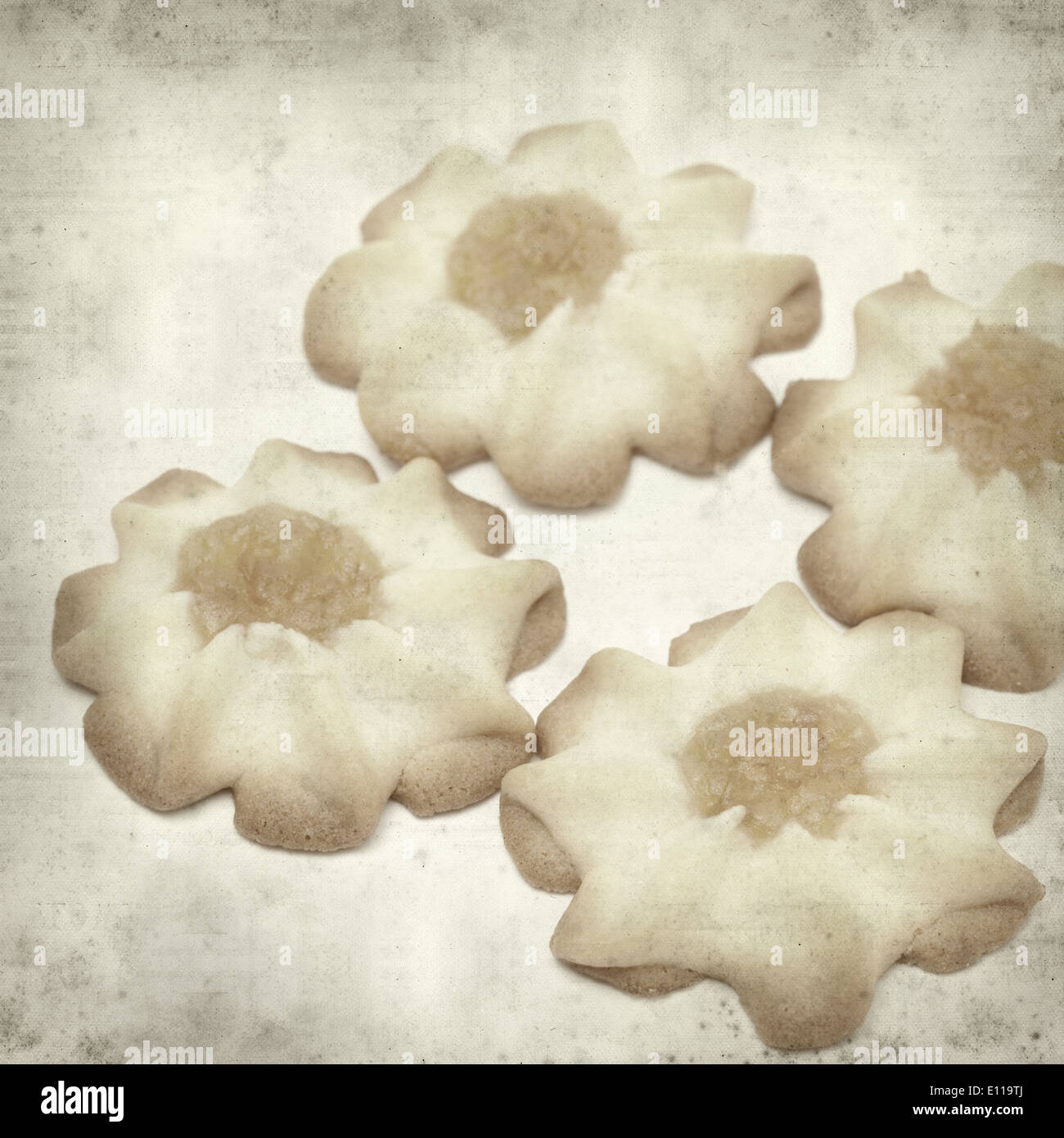 textured old paper background with shortbread biscuits Stock Photo - Alamy