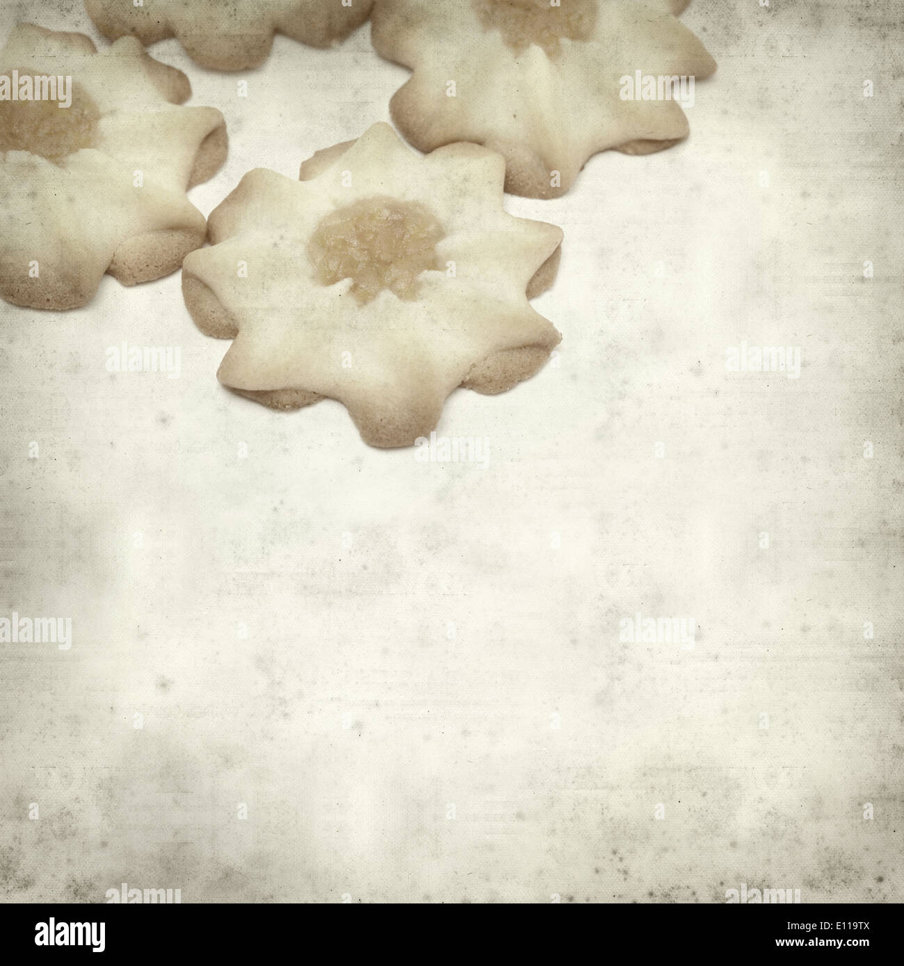 textured old paper background with shortbread biscuits Stock Photo - Alamy