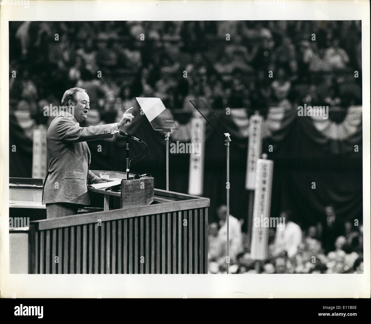 Jul. 07, 1976 - Humphrey at the Democratic Convention Stock Photo - Alamy