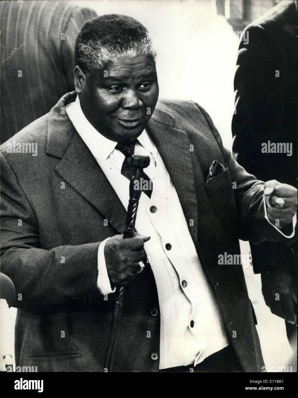 Nov. 10, 1976 - November 10th 1976 MR Joshua Nkomo in a happy mood ...