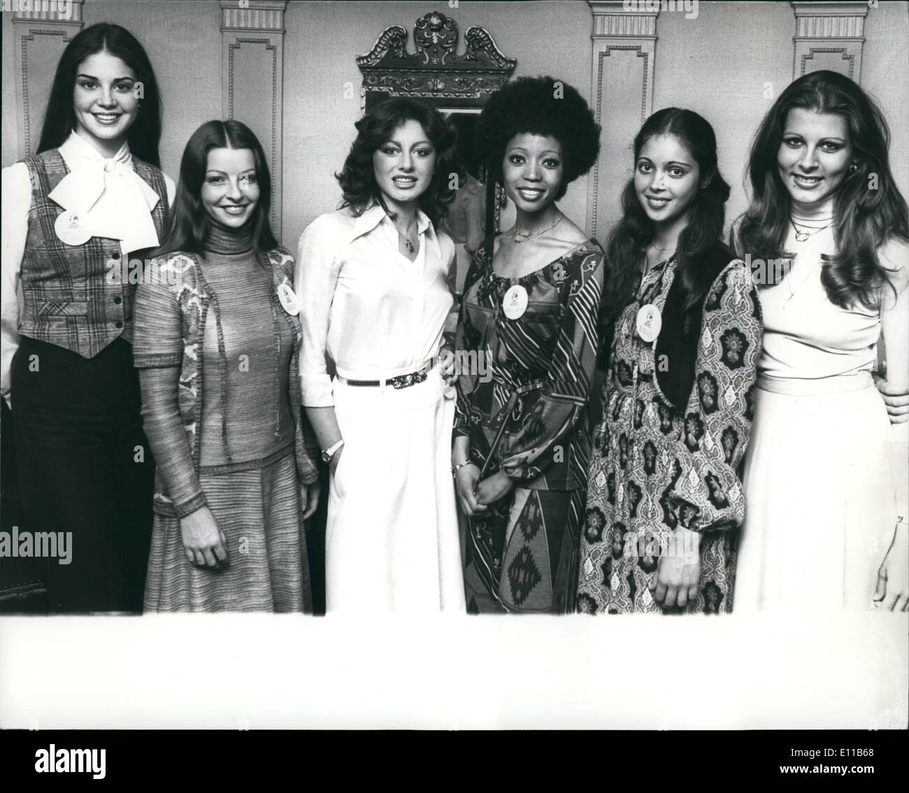 Nov. 11, 1976 - Contestants for the ''Miss World 1976'' Title in London ...