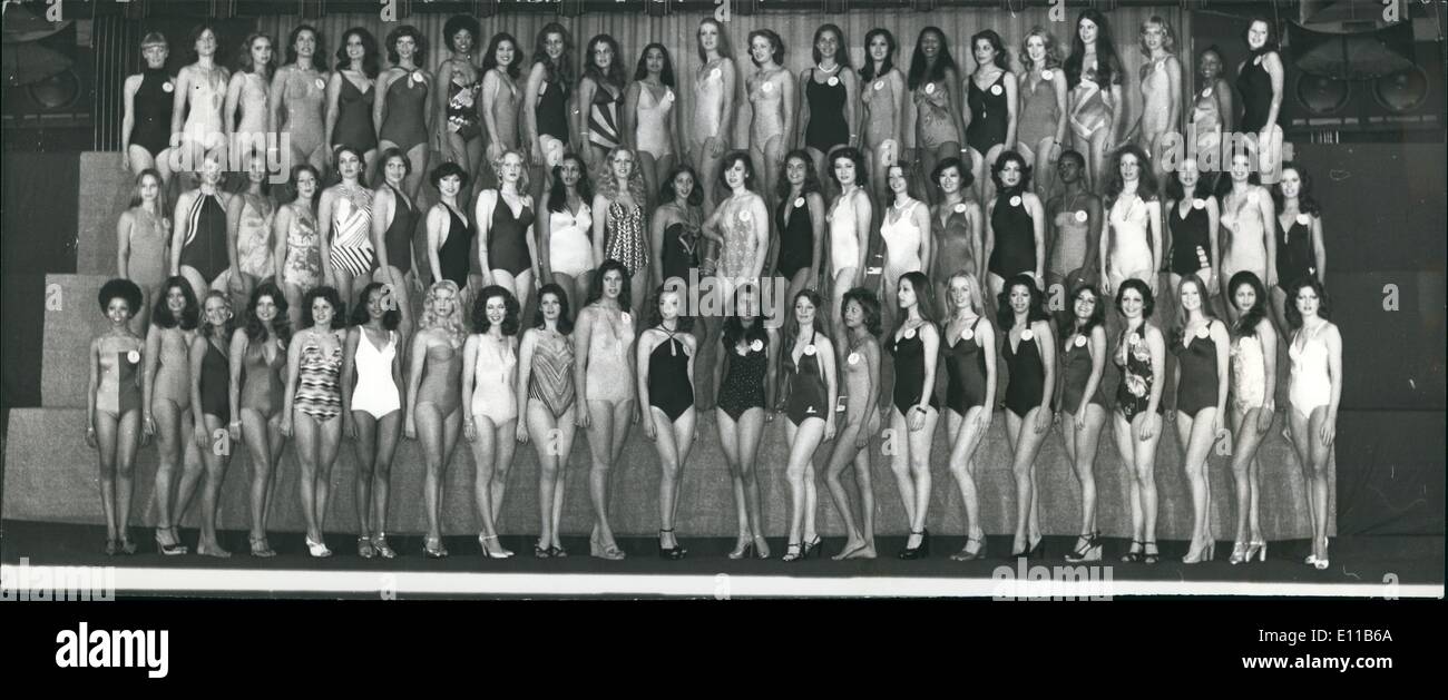 Nov. 11, 1976 - The Great Line-Up of the ''Miss World'' Contestants ...