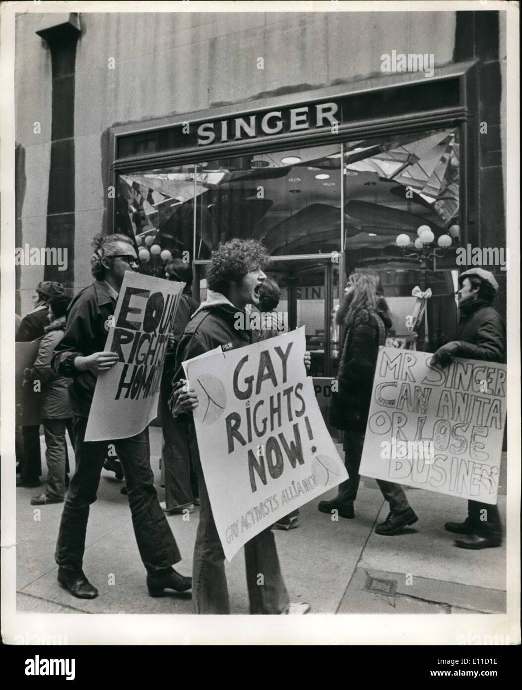 Apr. 04, 1977 - Gay Demonstration against singer/actress Anita Bryant ...
