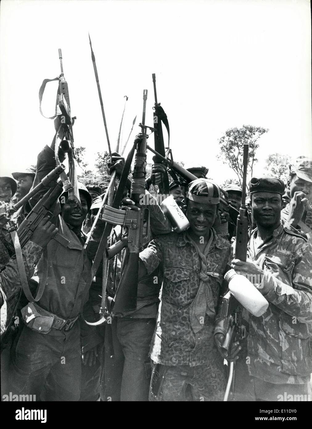 May 05, 1977 - Zaire troops armed with bow and arrows and automatic ...