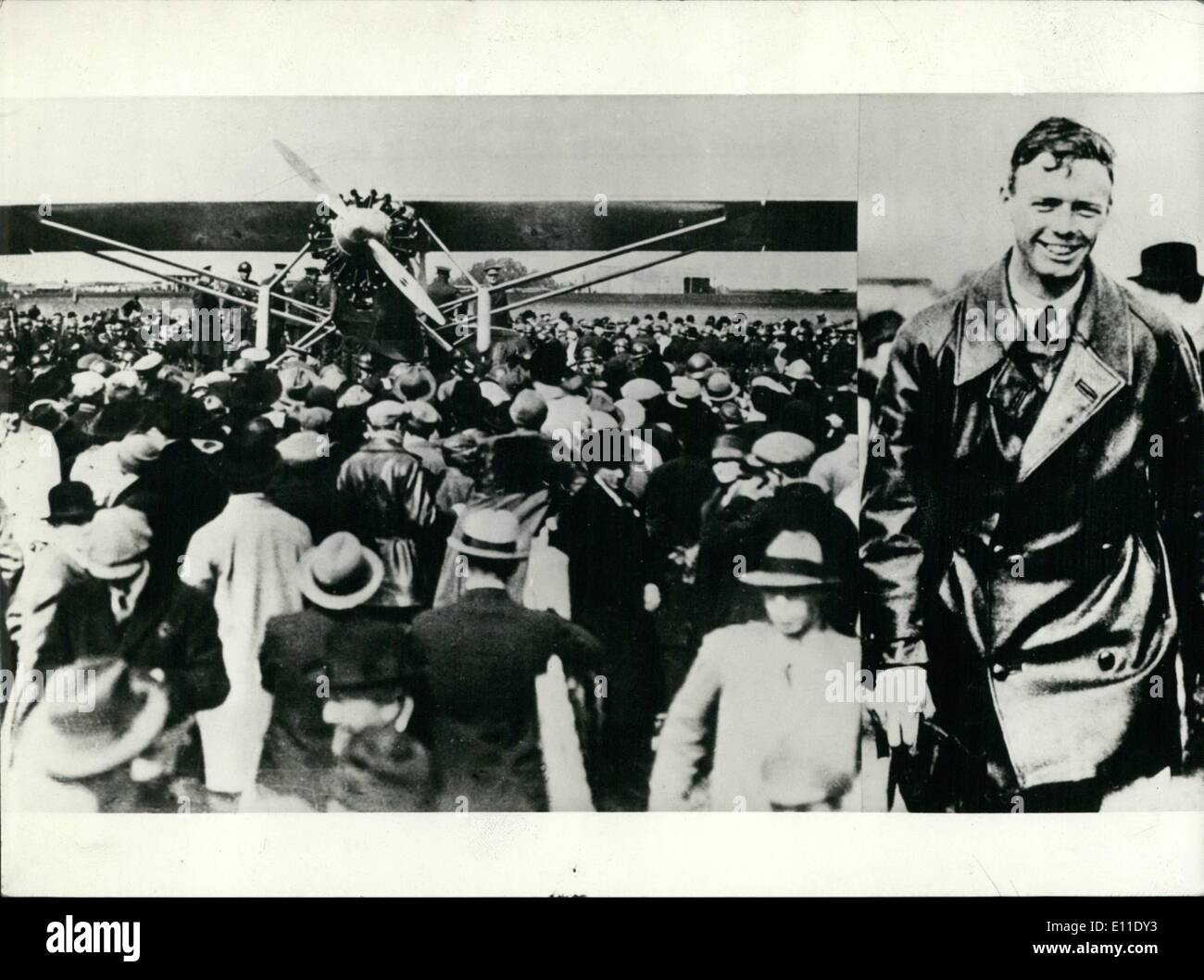 50 years ago charles lindbergh flew over atlantic ocean hi-res stock ...