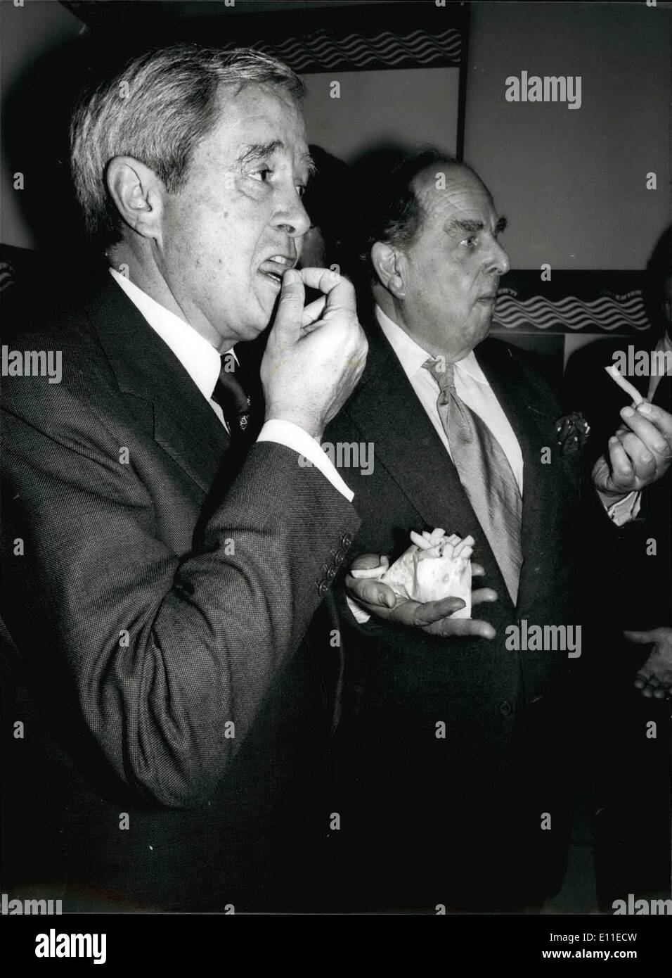 Jun. 06, 1977 - New American Ambassador Bewster and Actor Robert Morley ...