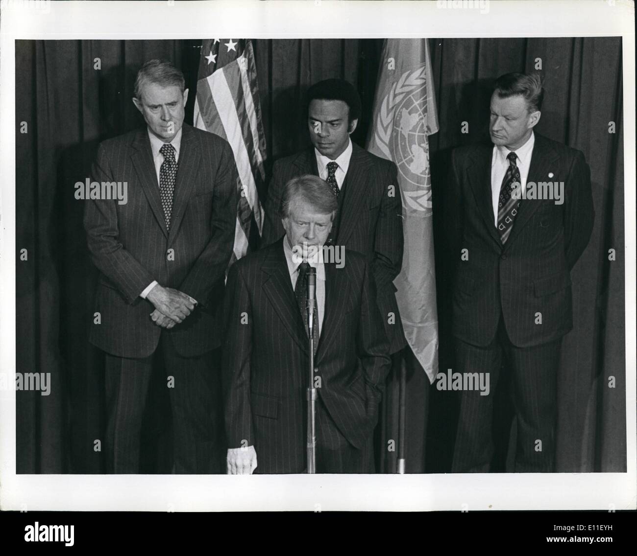 Oct. 10, 1977 - Carter -Vance - Young Brzezinski at the us mission ...