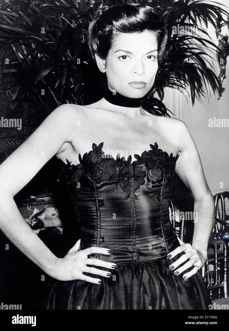 Portrait of actress model Bianca Jagger Stock Photo - Alamy