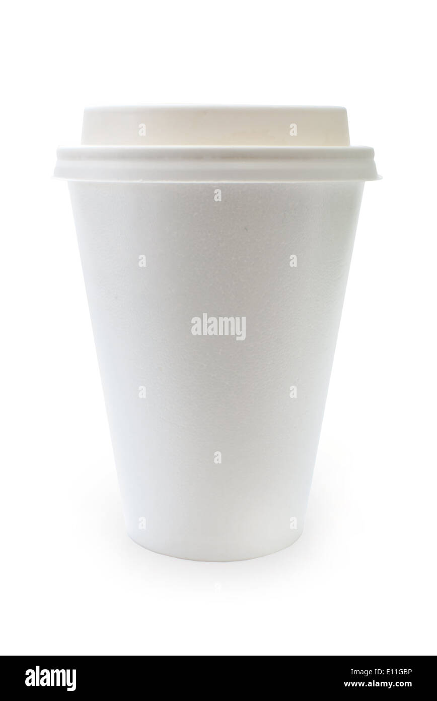 Paper coffee cup over a white background Stock Photo - Alamy