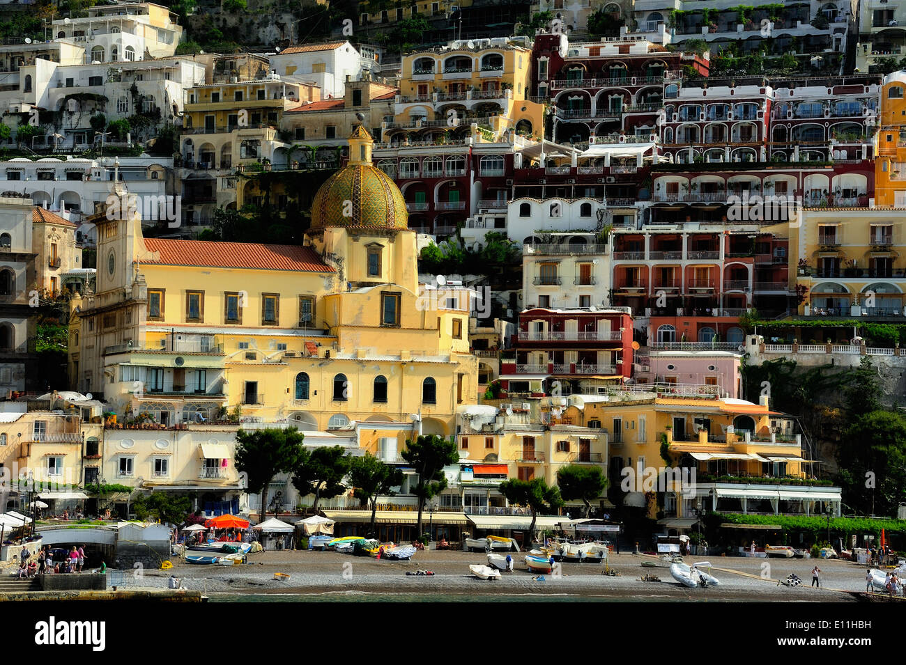 church of Santa Maria Assunta, Positano, Amalfi coast, Italy Stock ...