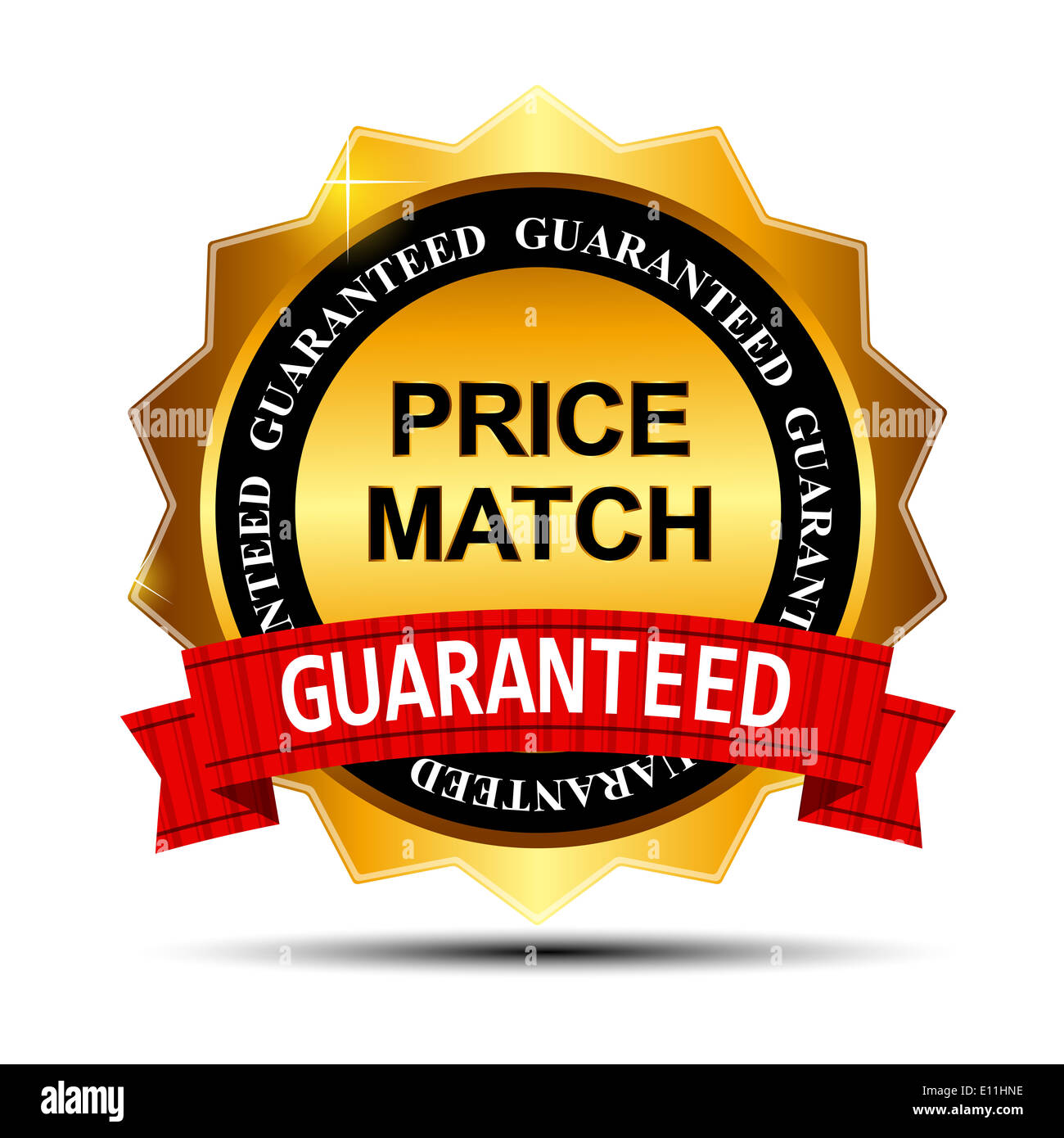 Gold Label Sign Template Vector Illustration Stock Photo - Alamy