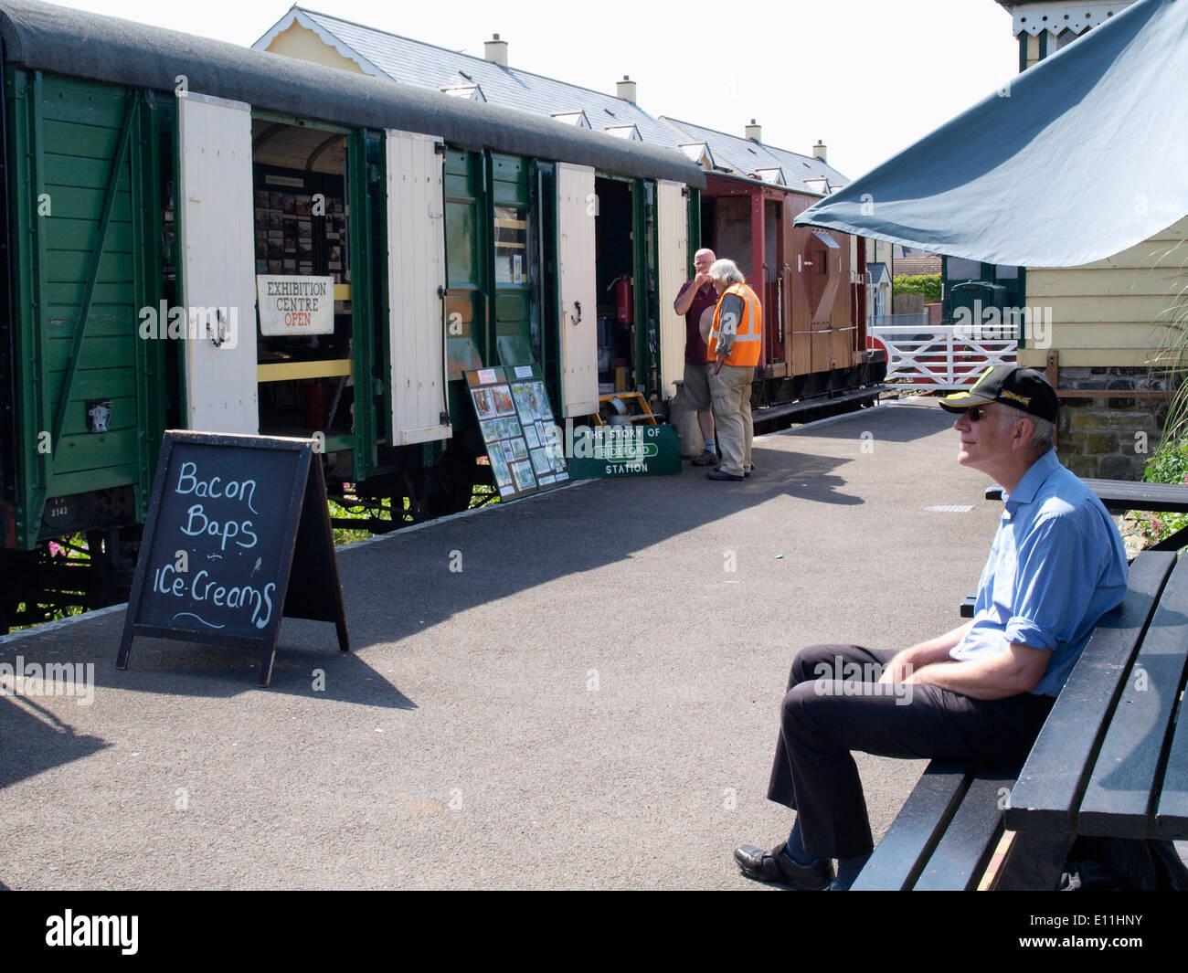 Exhibition Centre in old railway carriage at Bideford Station, now part ...