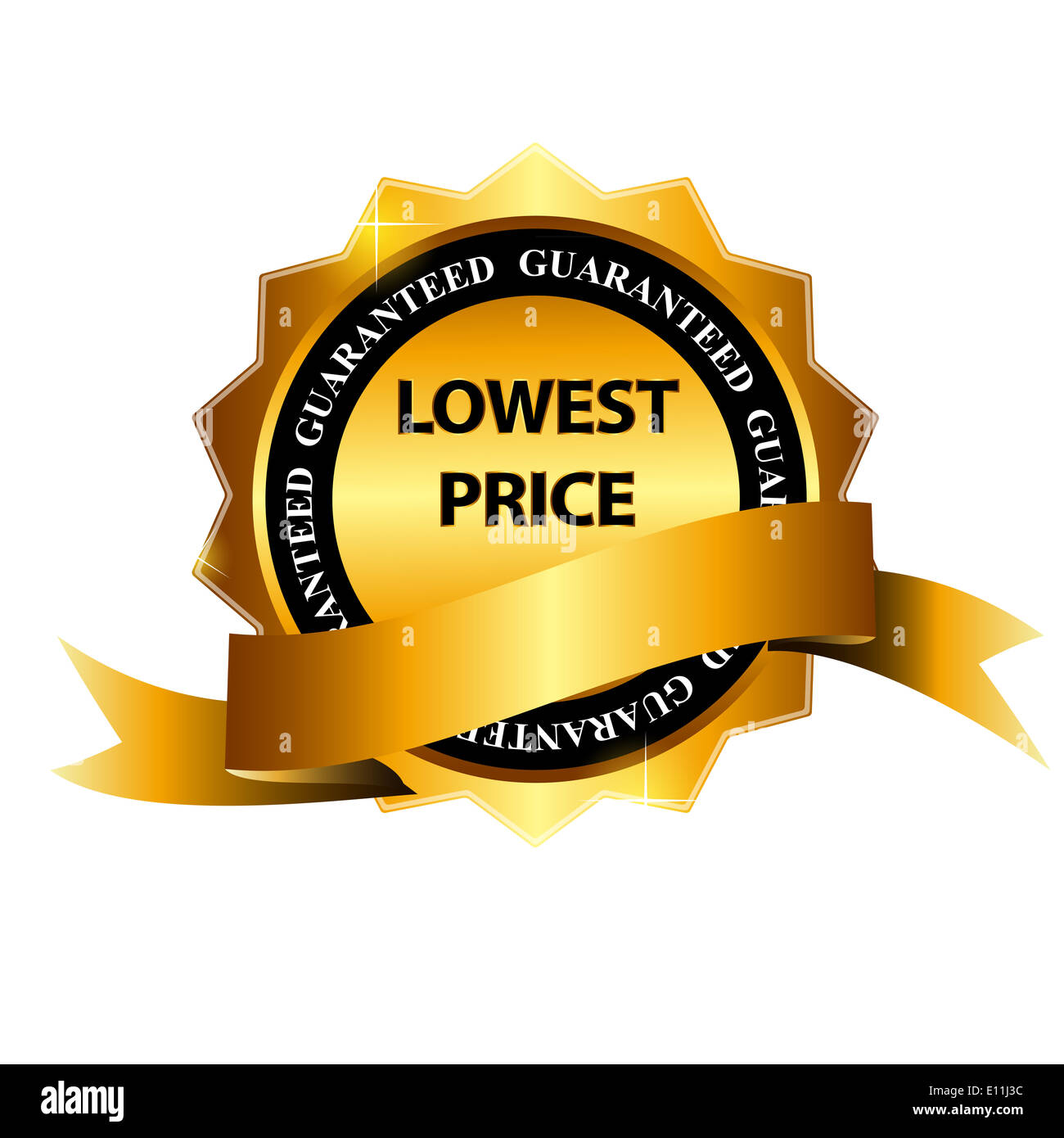 Gold Label Sign Template Vector Illustration Stock Photo - Alamy