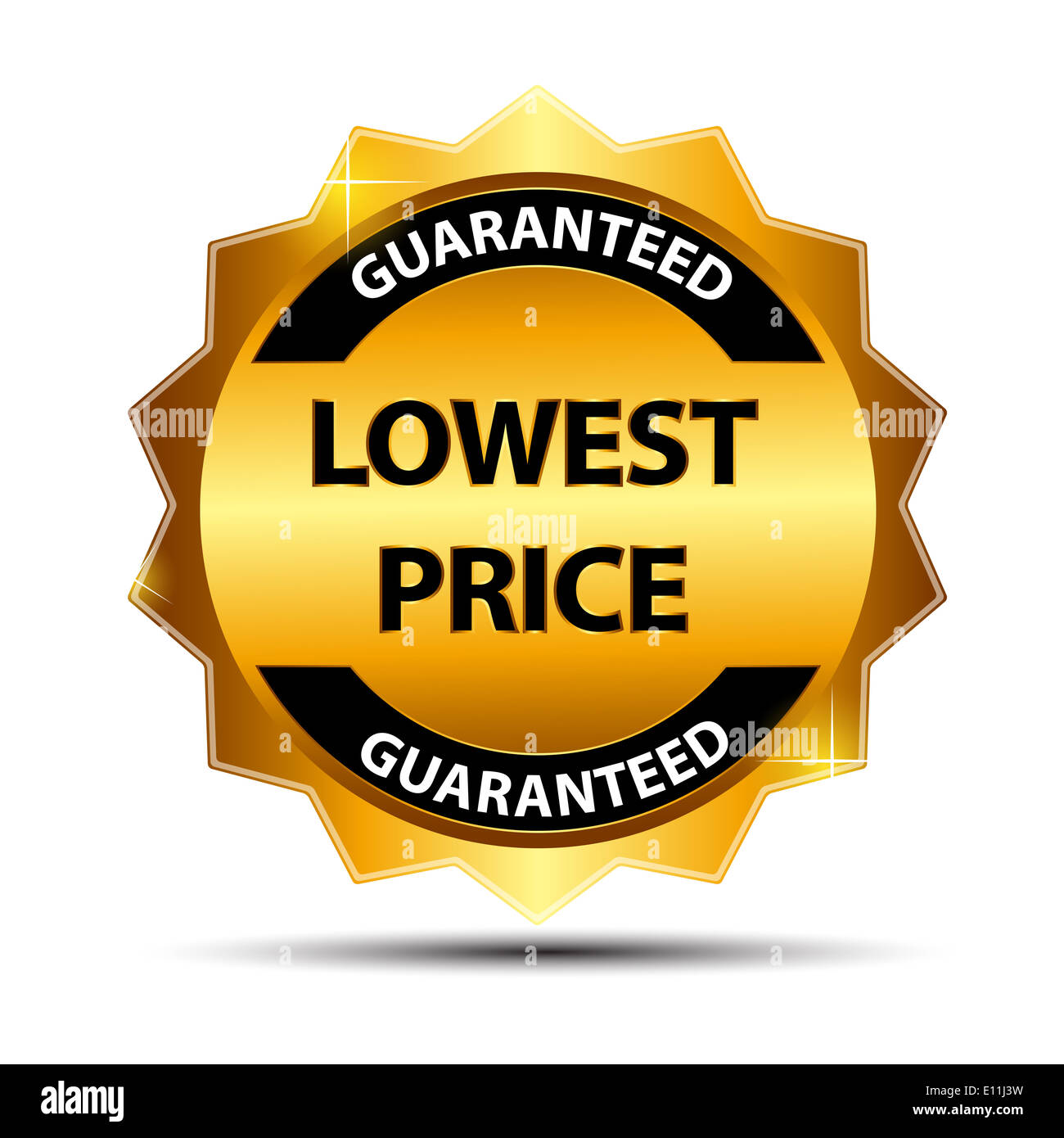 Gold Label Sign Template Vector Illustration Stock Photo - Alamy