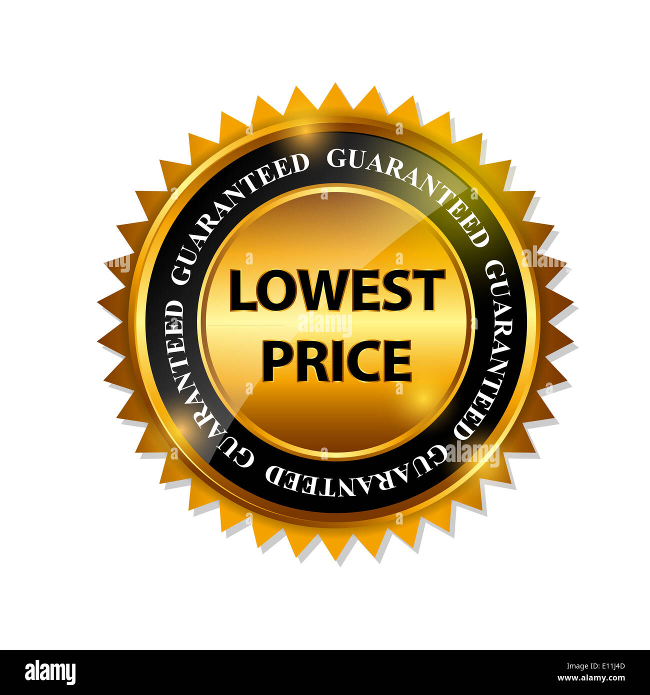 Gold Label Sign Template Vector Illustration Stock Photo - Alamy