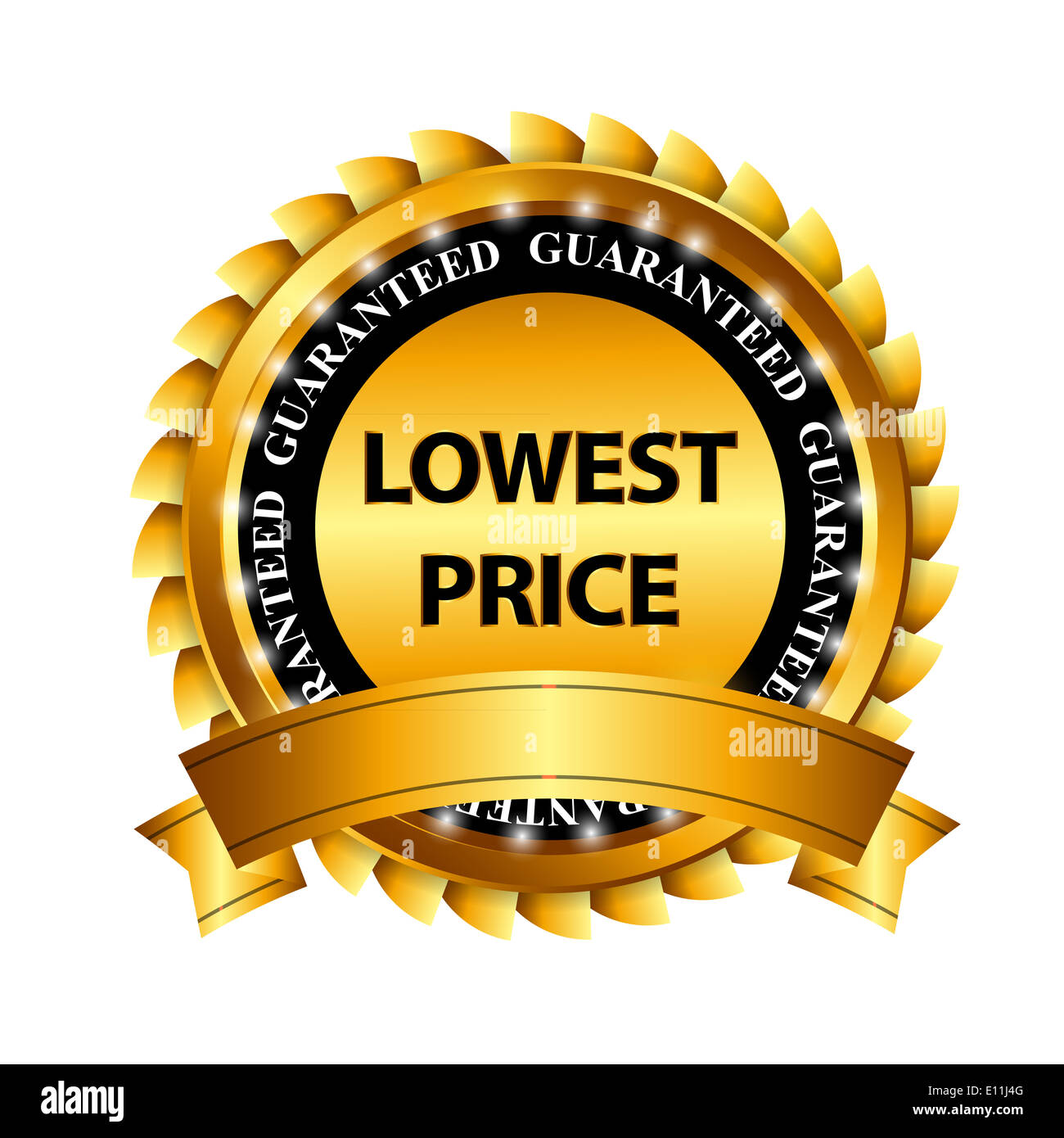 Gold Label Sign Template Vector Illustration Stock Photo - Alamy