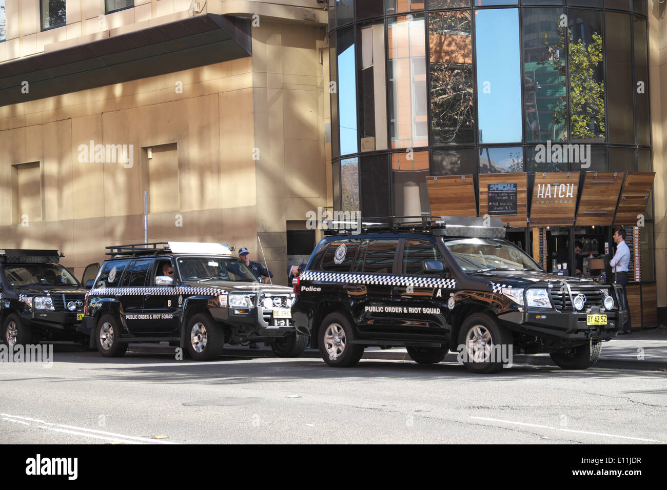 Convoy of police vehicles hi-res stock photography and images - Alamy