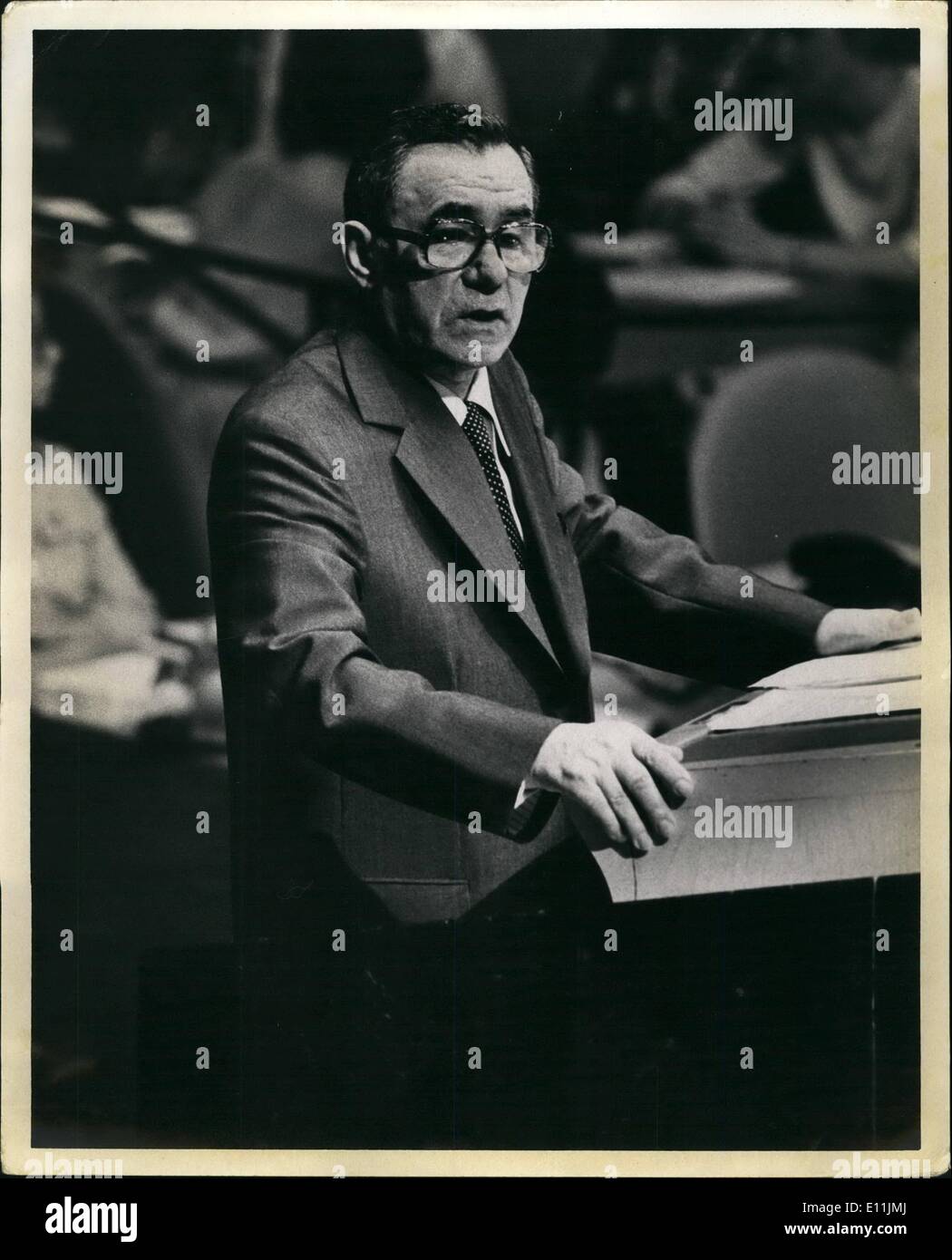 May 05, 1978 - Andrei Gromyko speaking at the UN - Disarmament Stock ...