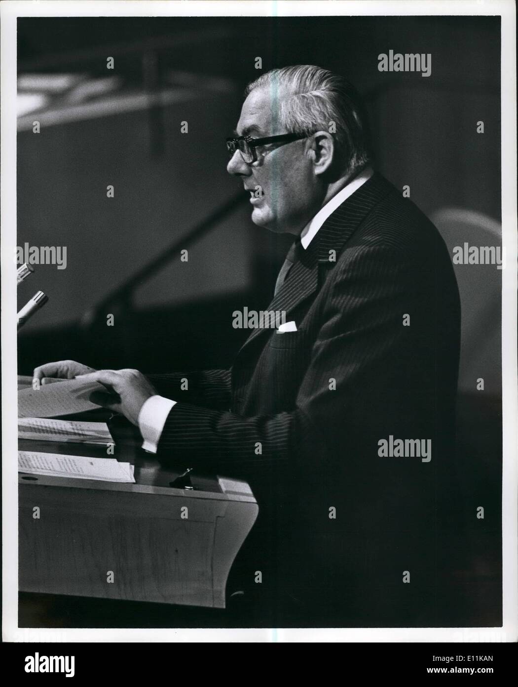 Jun. 06, 1978 - James Callaghan, speaks at UN Disarmament meet Stock ...