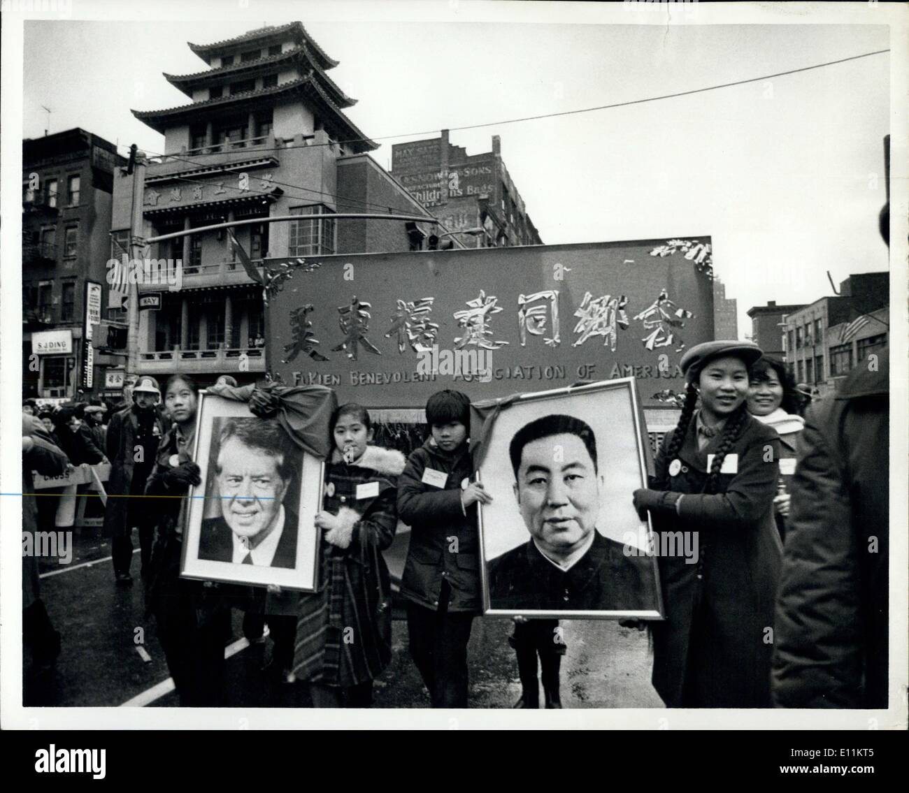 Jan. 01, 1979 - Chinatown New York: Red Chinese demonstration - note ...