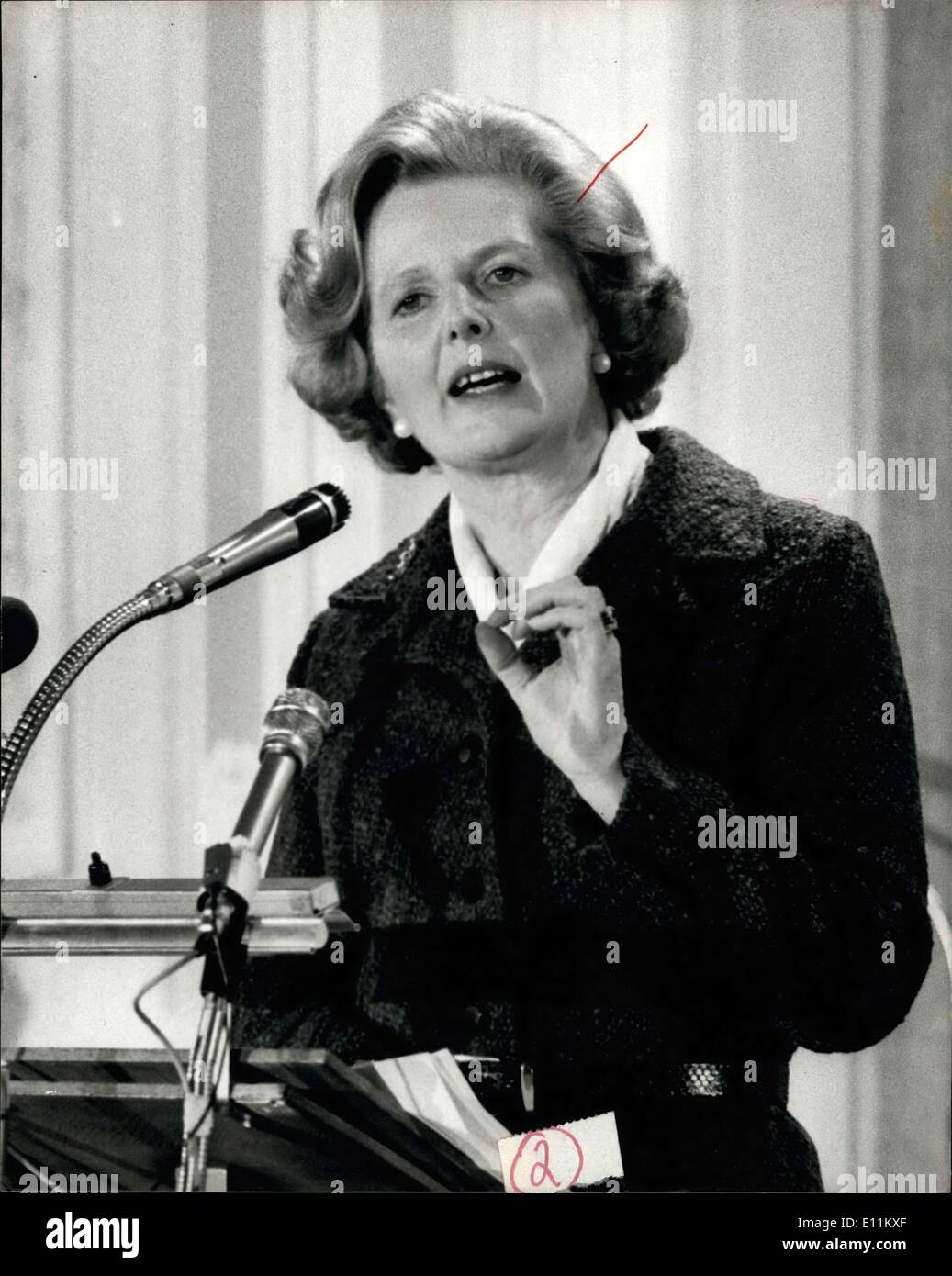 Jan. 10, 1979 - Mrs. Thatcher addresses the Association of British ...
