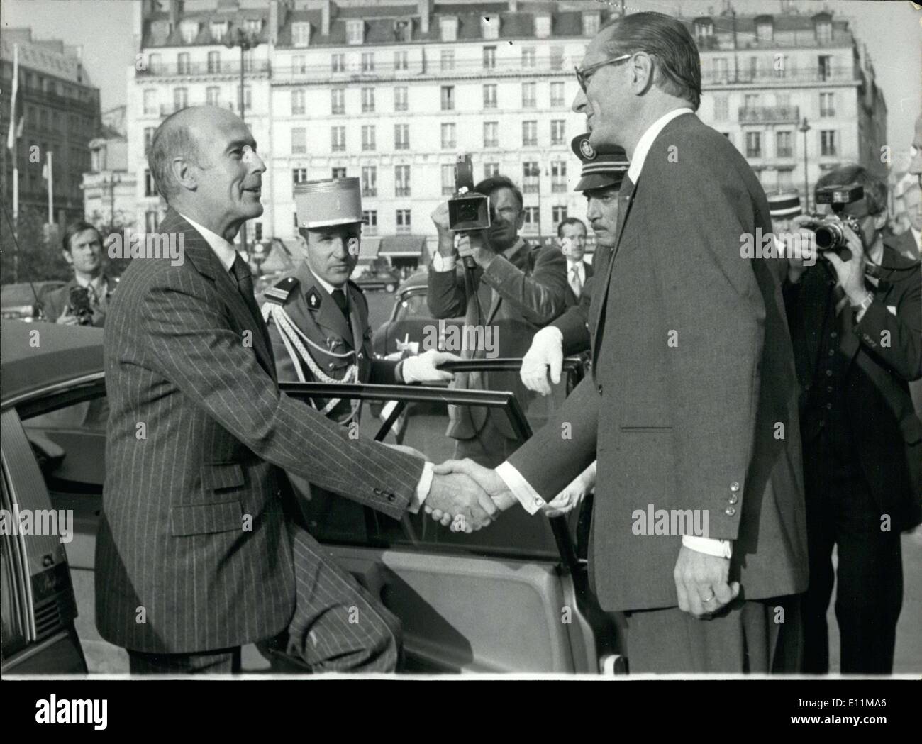 Oct. 26, 1978 - The President came to see Chirac, the mayor of Paris ...