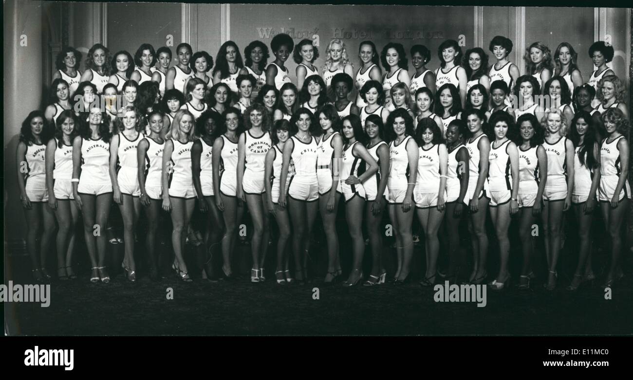 Nov. 11, 1978 - Miss World Contestants: The 67 girls competing in the ...