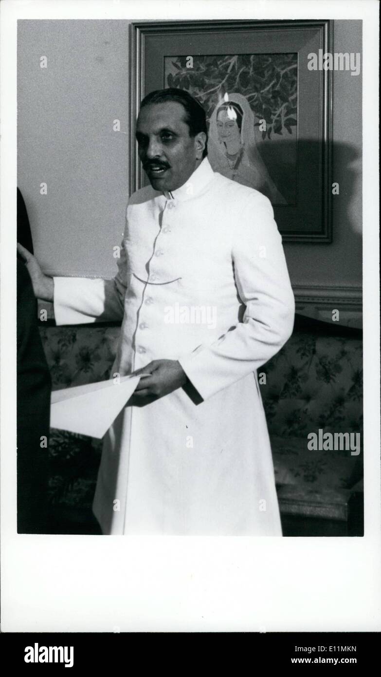 Nov. 11, 1978 - Gen. Zia. UL Haq of Pakistan at his residence Stock ...