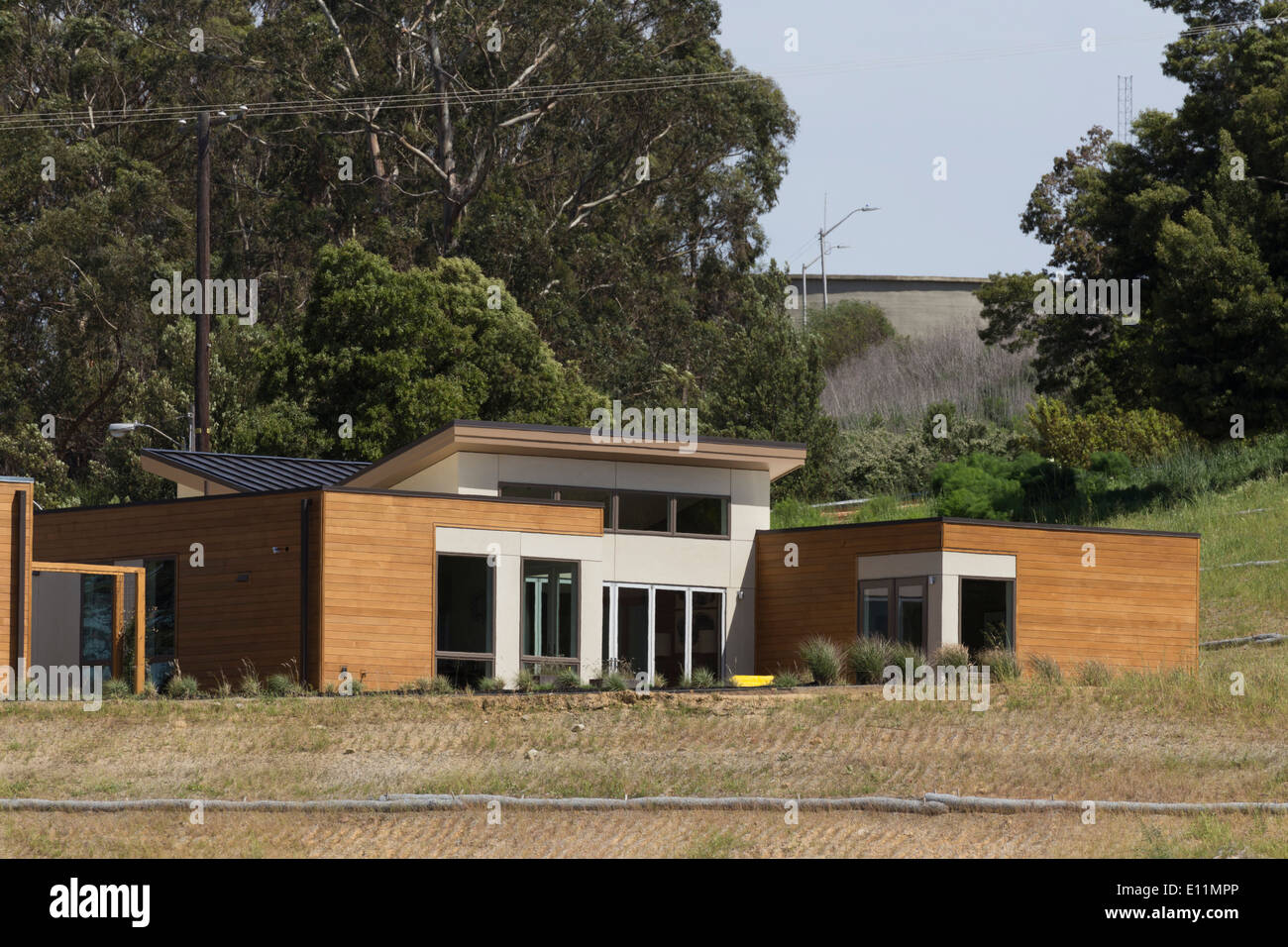 Blue Homes Model Prefab Home on Mare Island, in Vallejo, CA Stock Photo ...