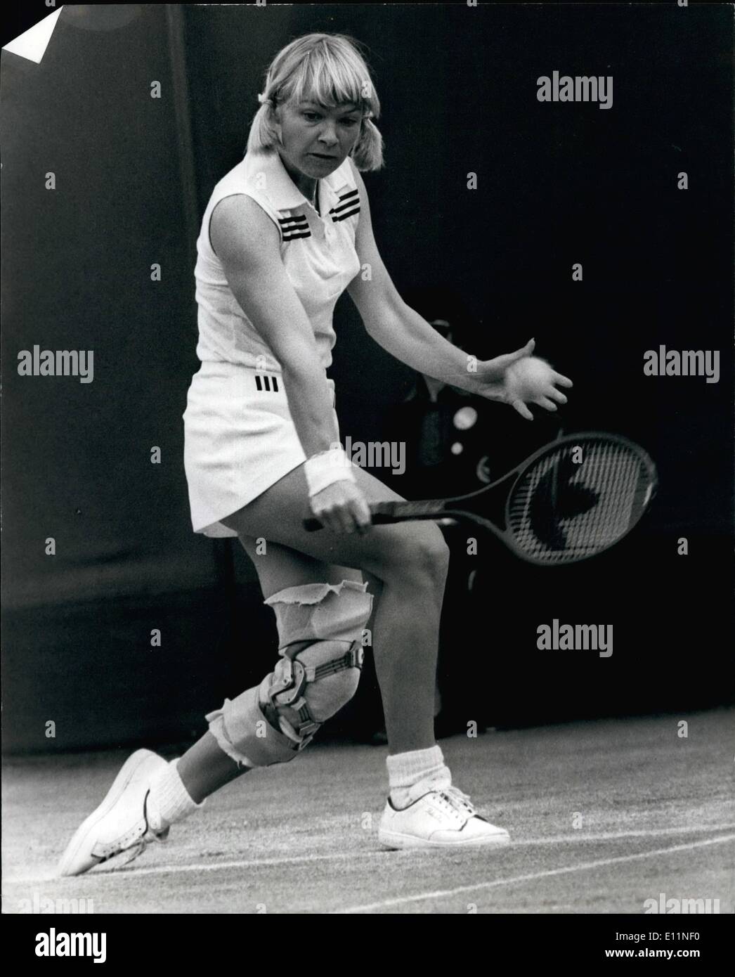 Jul. 07, 1979 - Wimbledon Tennis Miss Stevens (S.A.,) seen in action at ...