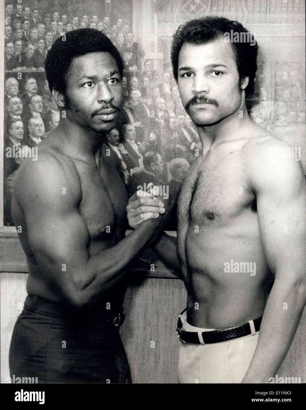 Apr. 09, 1979 - Conteh V Burnett At The Anglo-American Sporting Club. Photo shows John Coteh ...