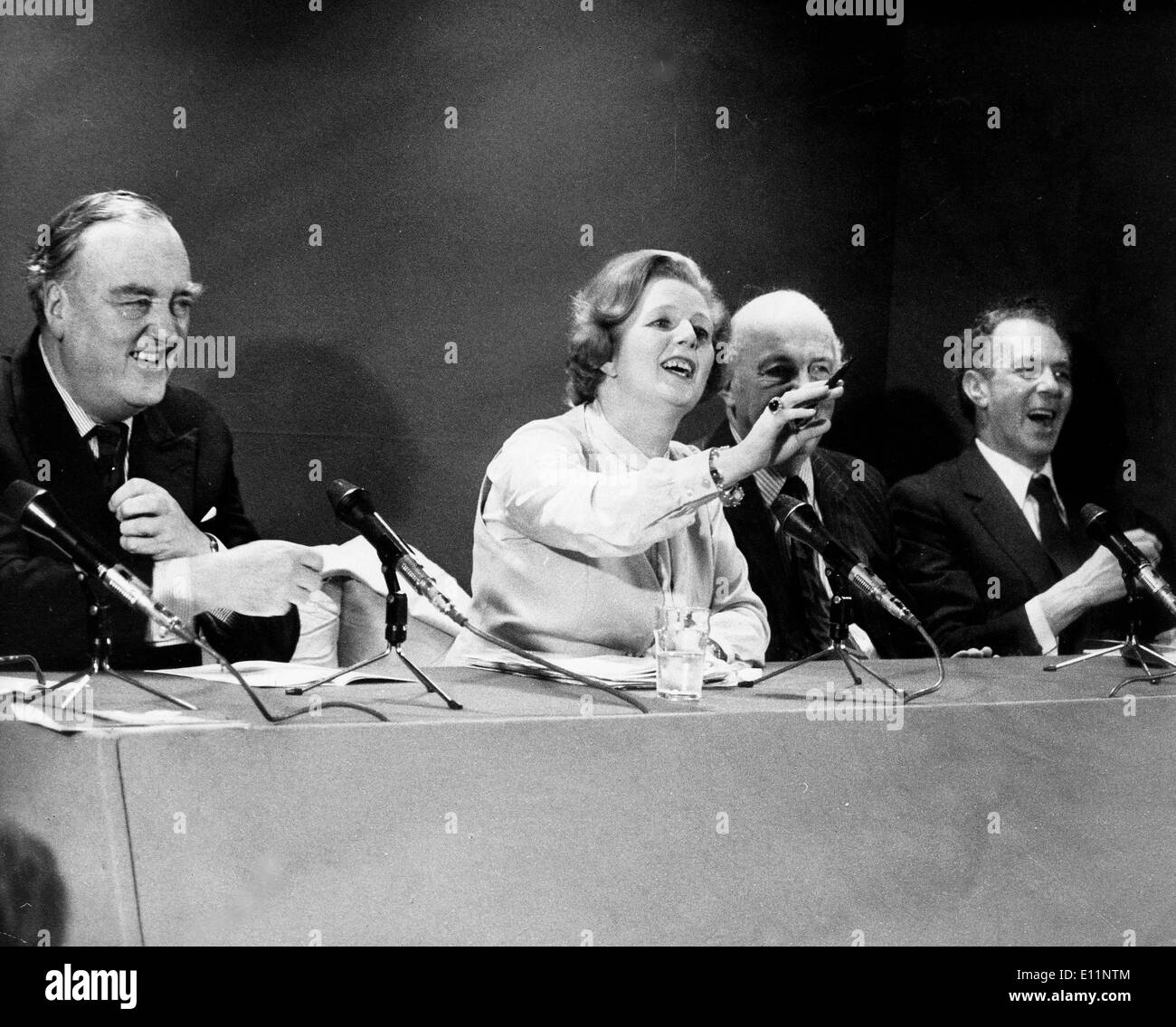 Prime Minister Margaret Thatcher at conference Stock Photo - Alamy