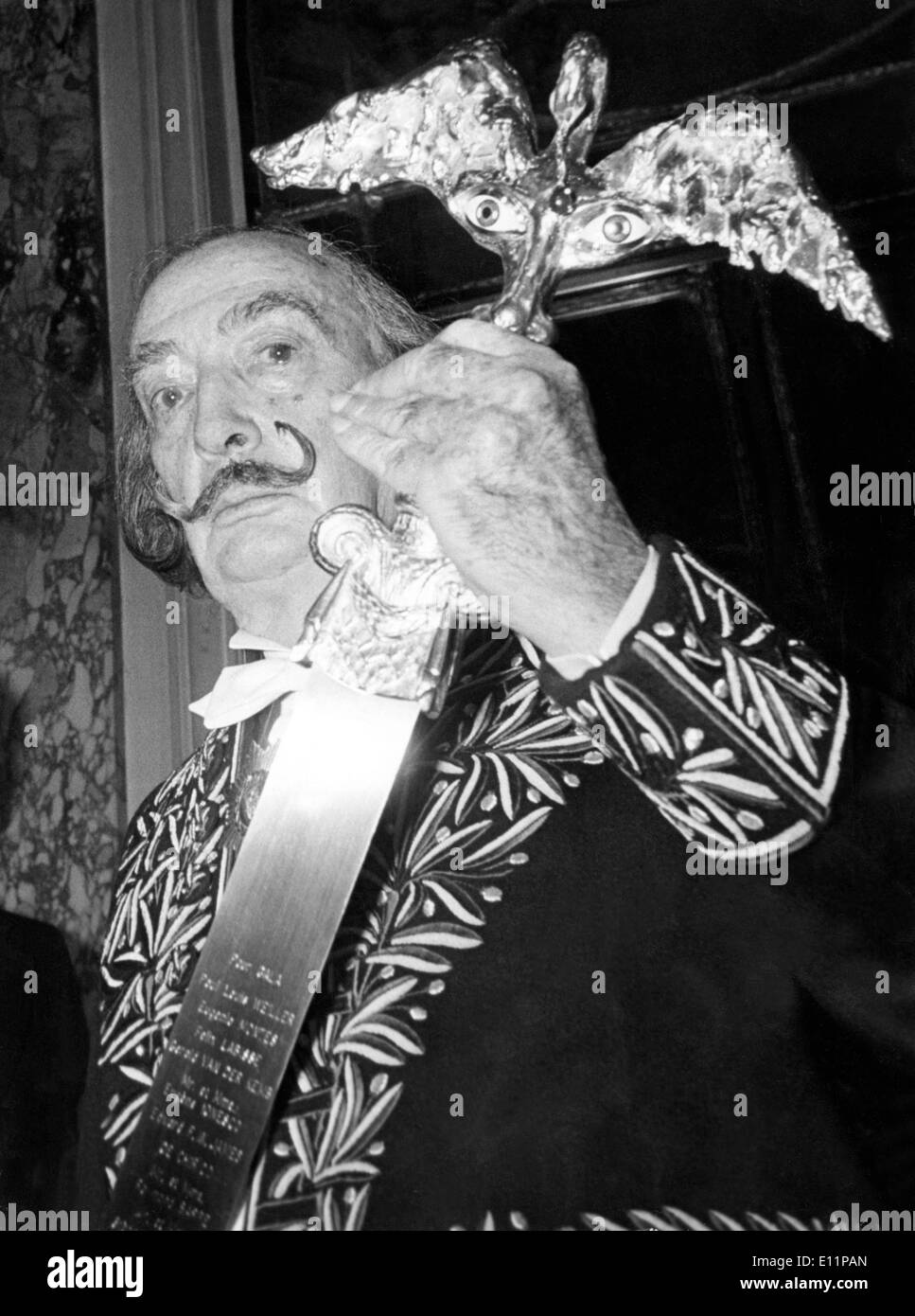 Artist Salvador Dali before entering French Academy Stock Photo - Alamy